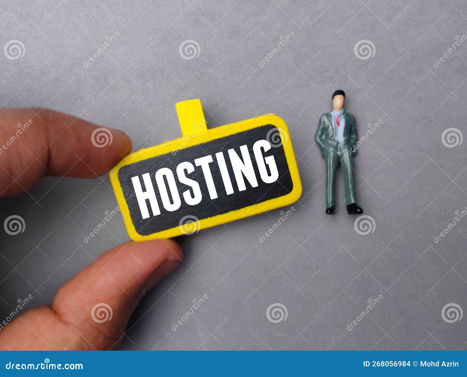 Colored Board with the Word HOSTING Stock Photo - Image of database ...