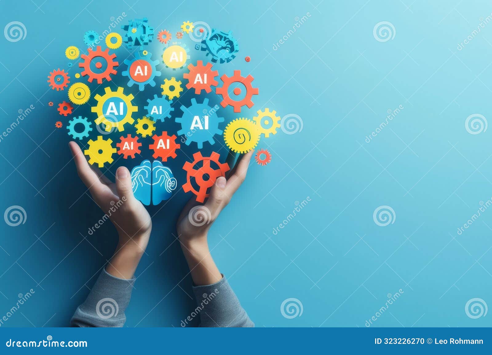 Hand Holding Colorful AI Puzzle Pieces, Symbolizing the Assembly and ...