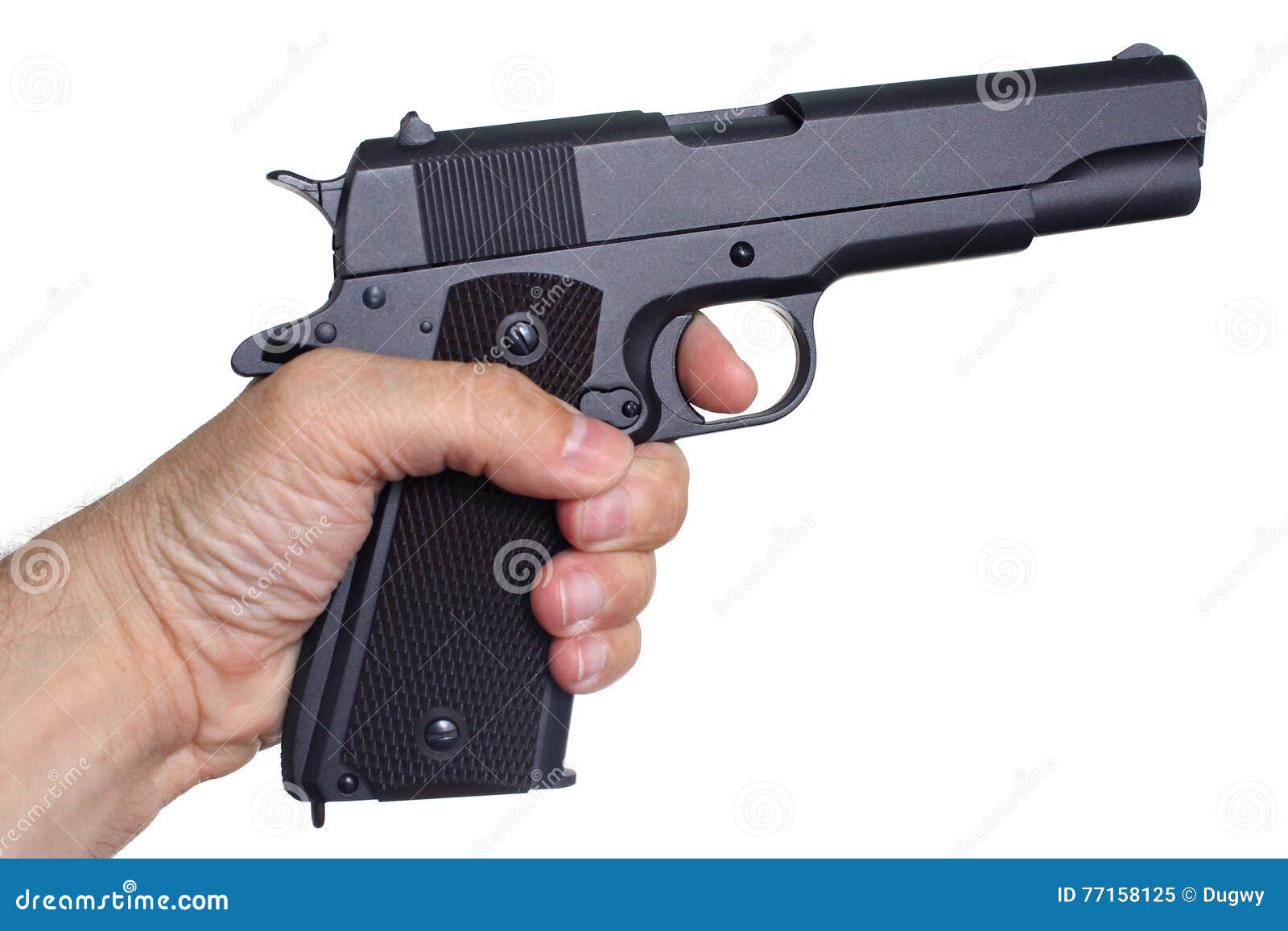 Colt M1911 Handgun On Fbi Uniform Royalty-Free Stock Photography ...