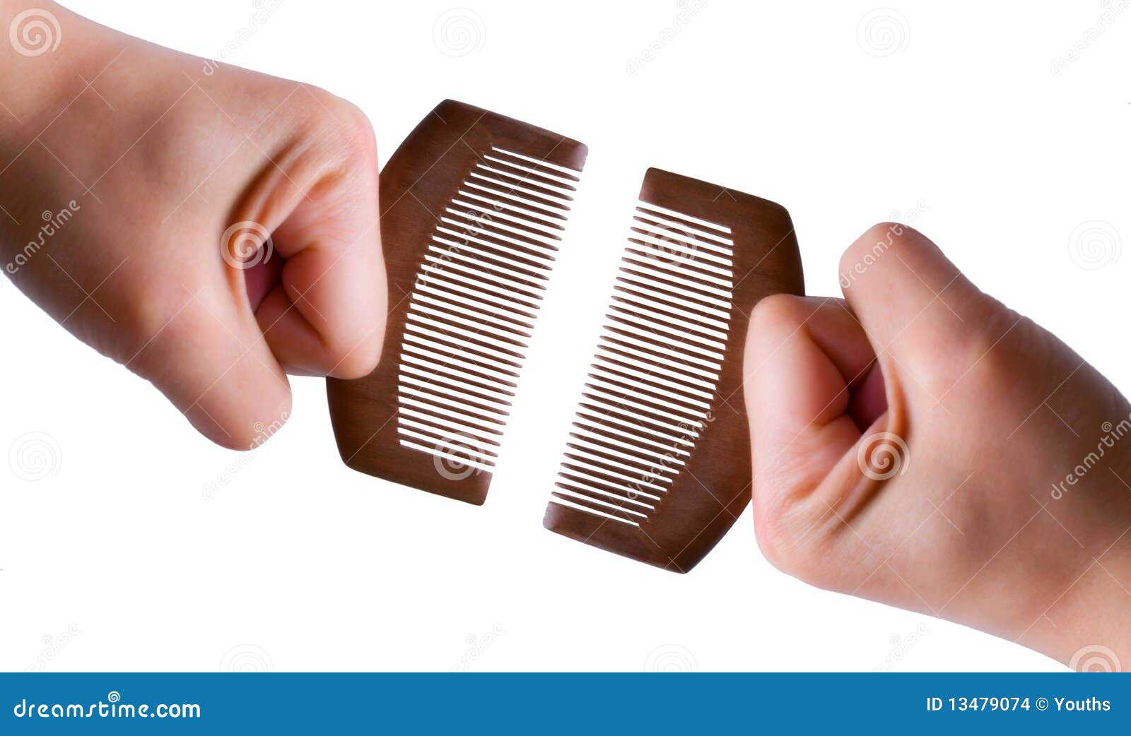 Hand Holding Comb Isolated on a White Background Stock Photo - Image of ...