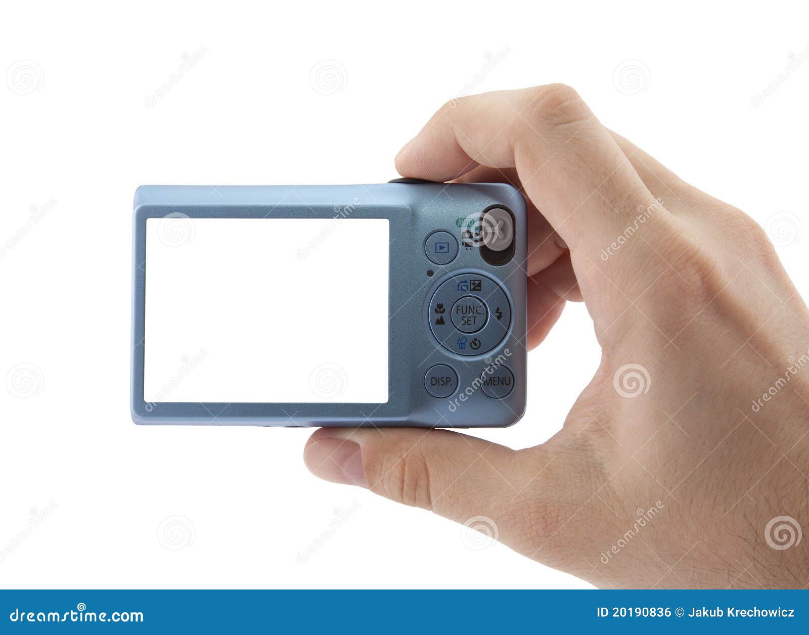 Hand Holding Compact Digital Camera Stock Photo - Image of frame ...