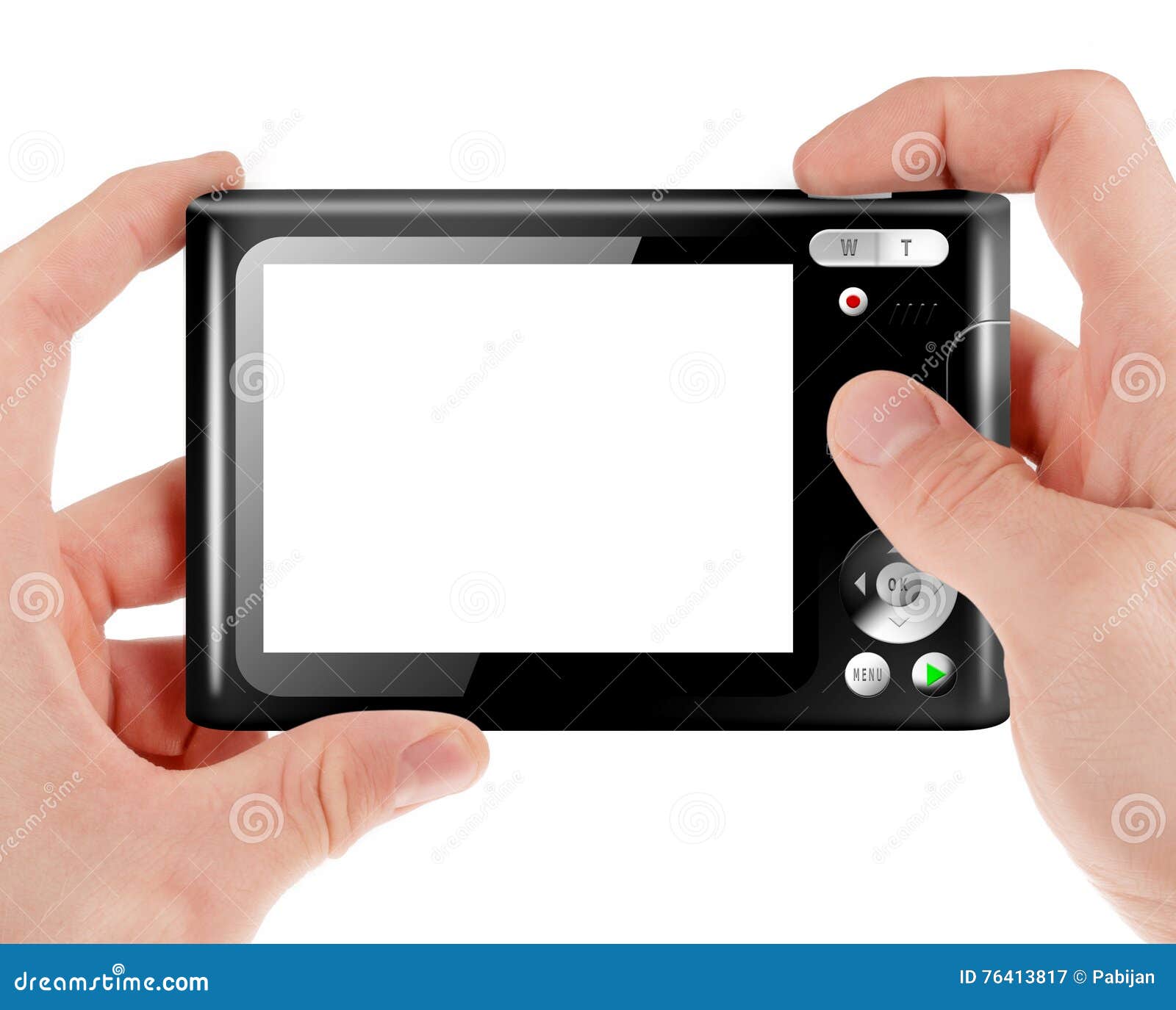 Hand Holding a Compact Digital Camera Stock Image - Image of pocket ...