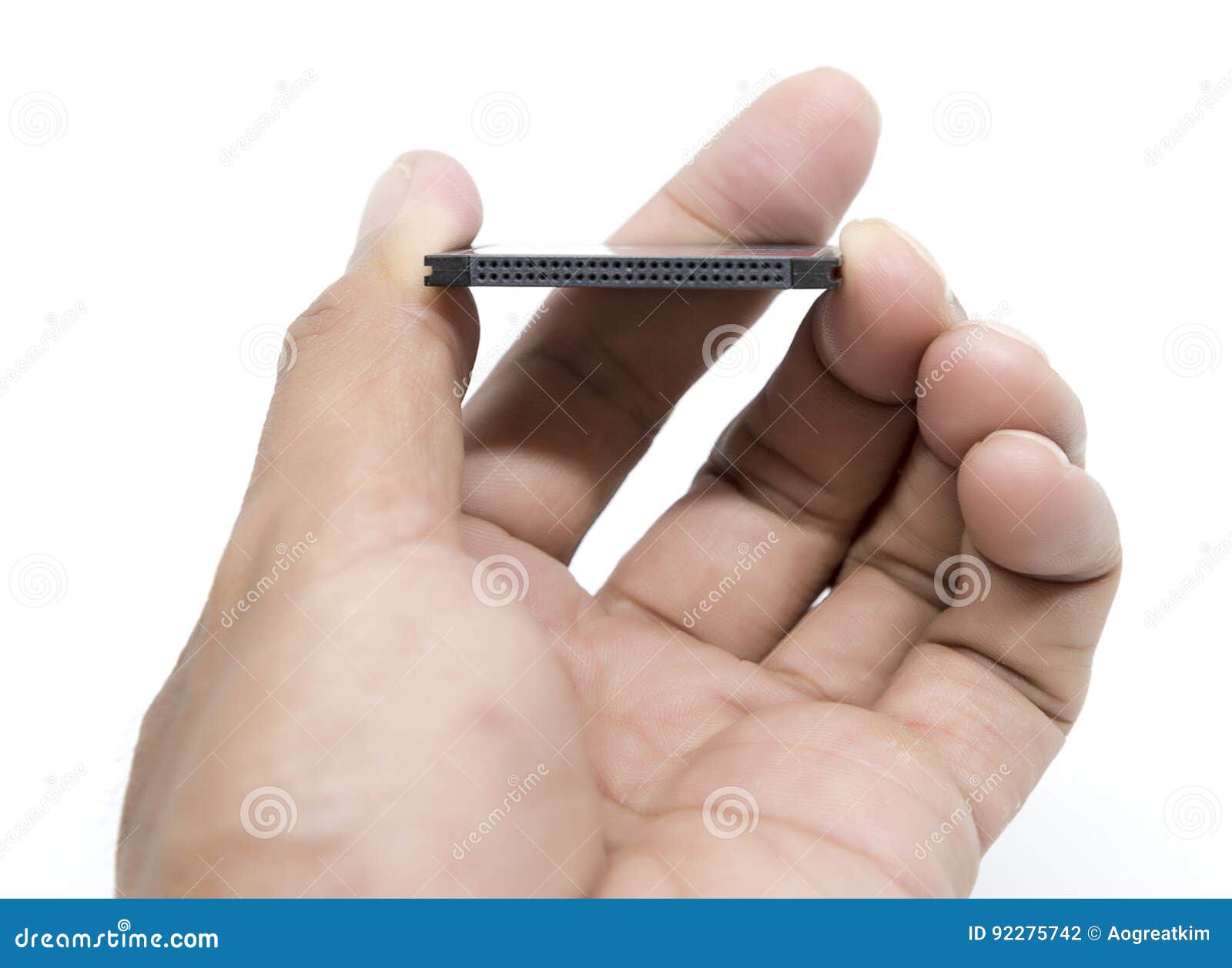Hand Holding Compact Flash Memory Card Stock Photo - Image of ...