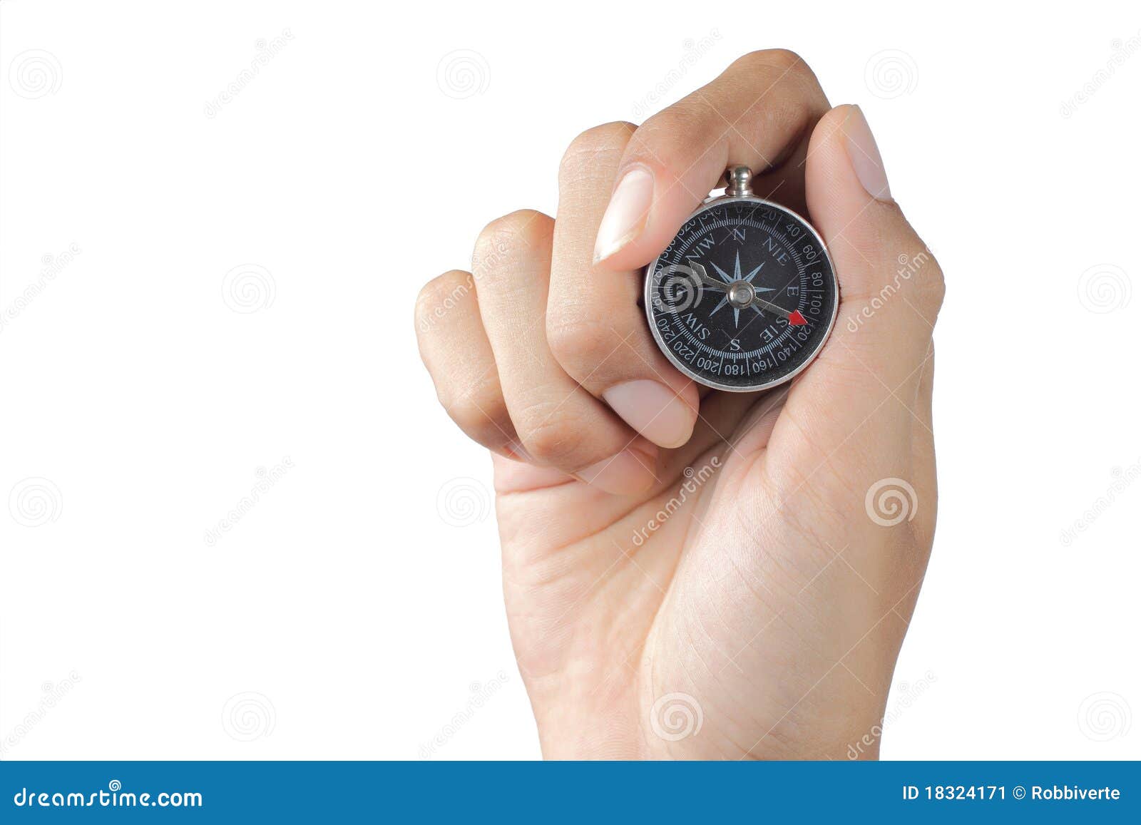 Hand holding compass stock image. Image of travel, direction - 18324171