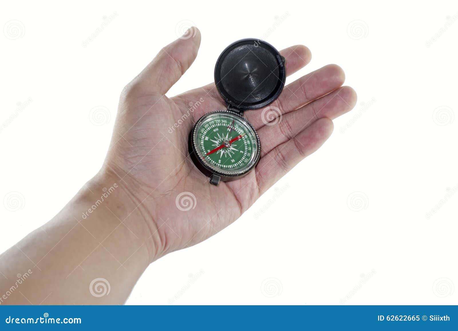 Hand holding a compass stock image. Image of guide, direction - 62622665