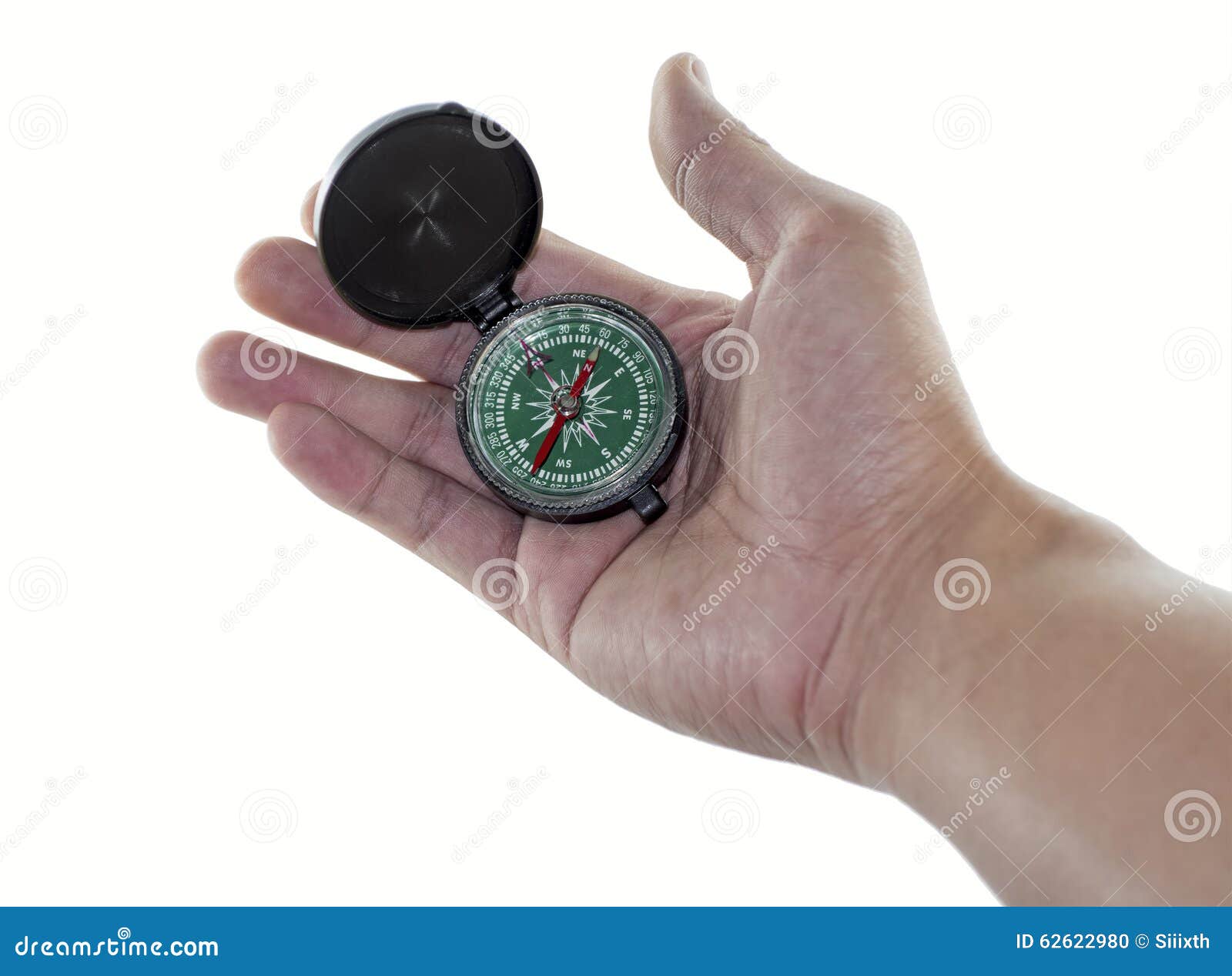 Hand holding a compass stock photo. Image of magnetic - 62622980