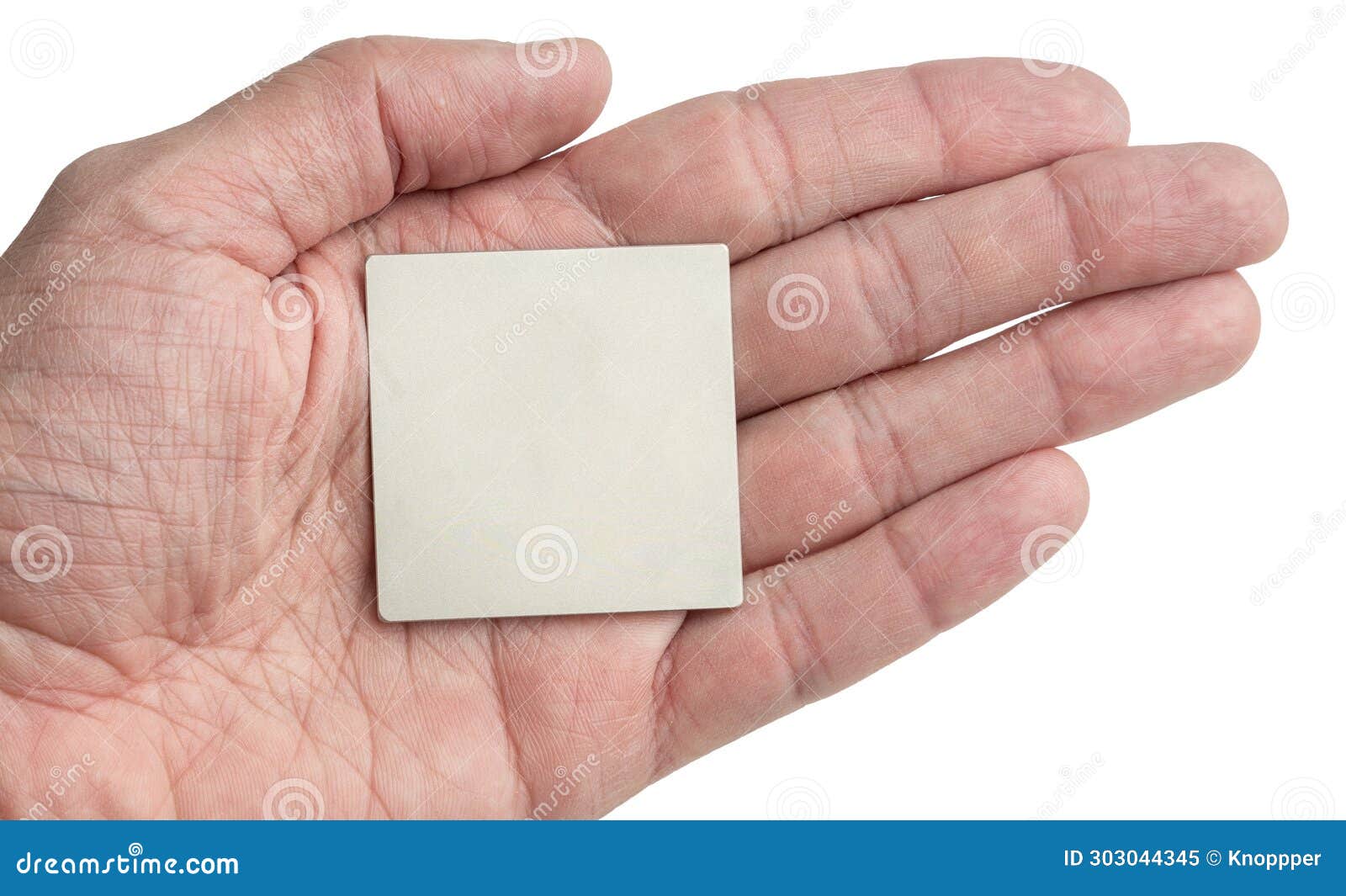 A Hand Holding Computer Chip with Blank Surface Stock Image - Image of ...