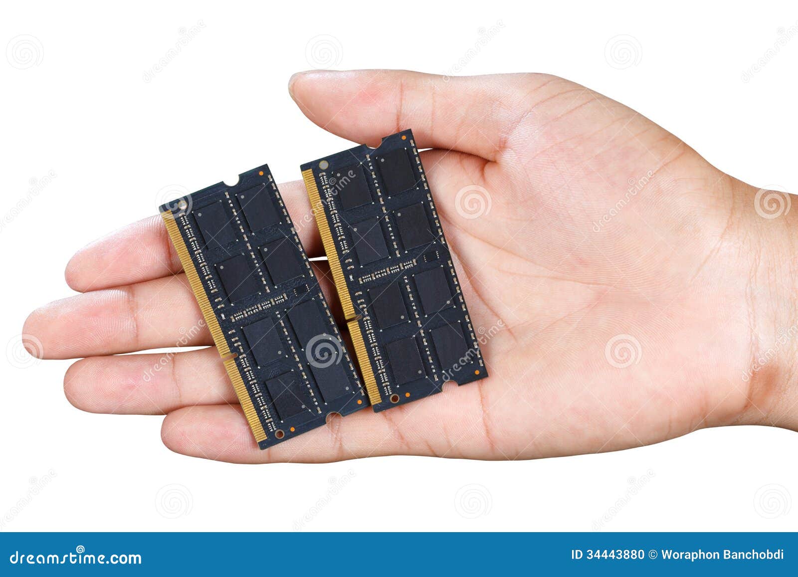 Hand Holding Computer Memory Stock Photo - Image of ddr3, megabyte ...