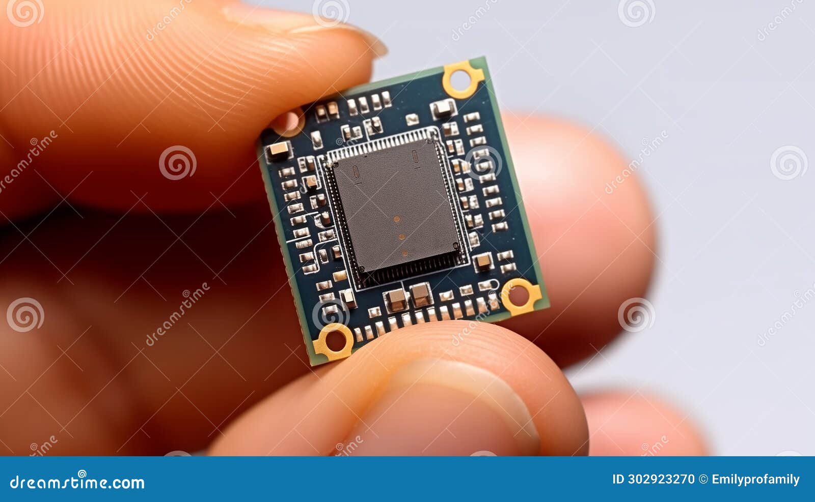 Hand Holding Computer Microchip on White, Tech Concept Stock Photo ...