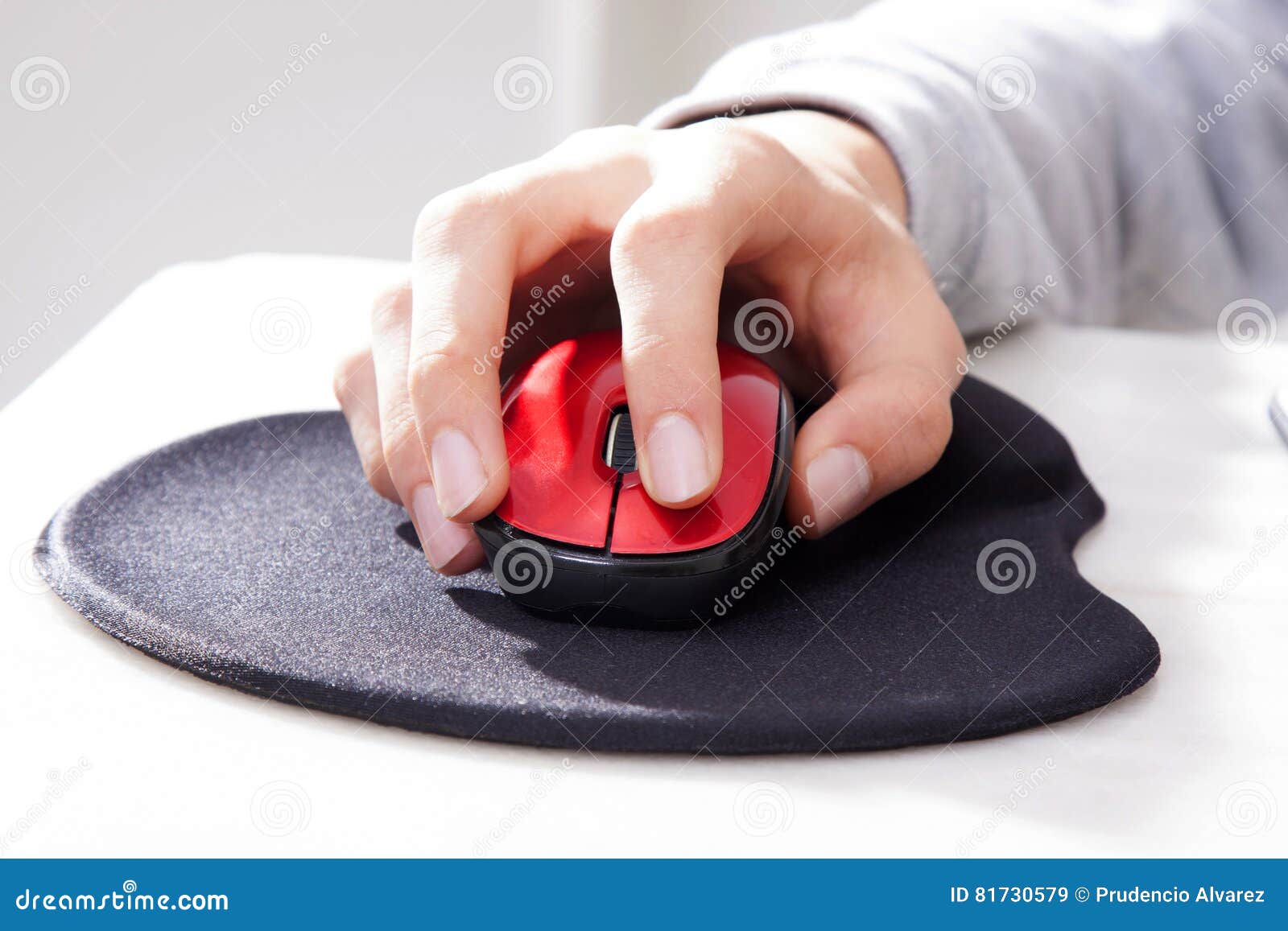 Hand Holding Computer Mouse Stock Image - Image of peripheral, laptop ...