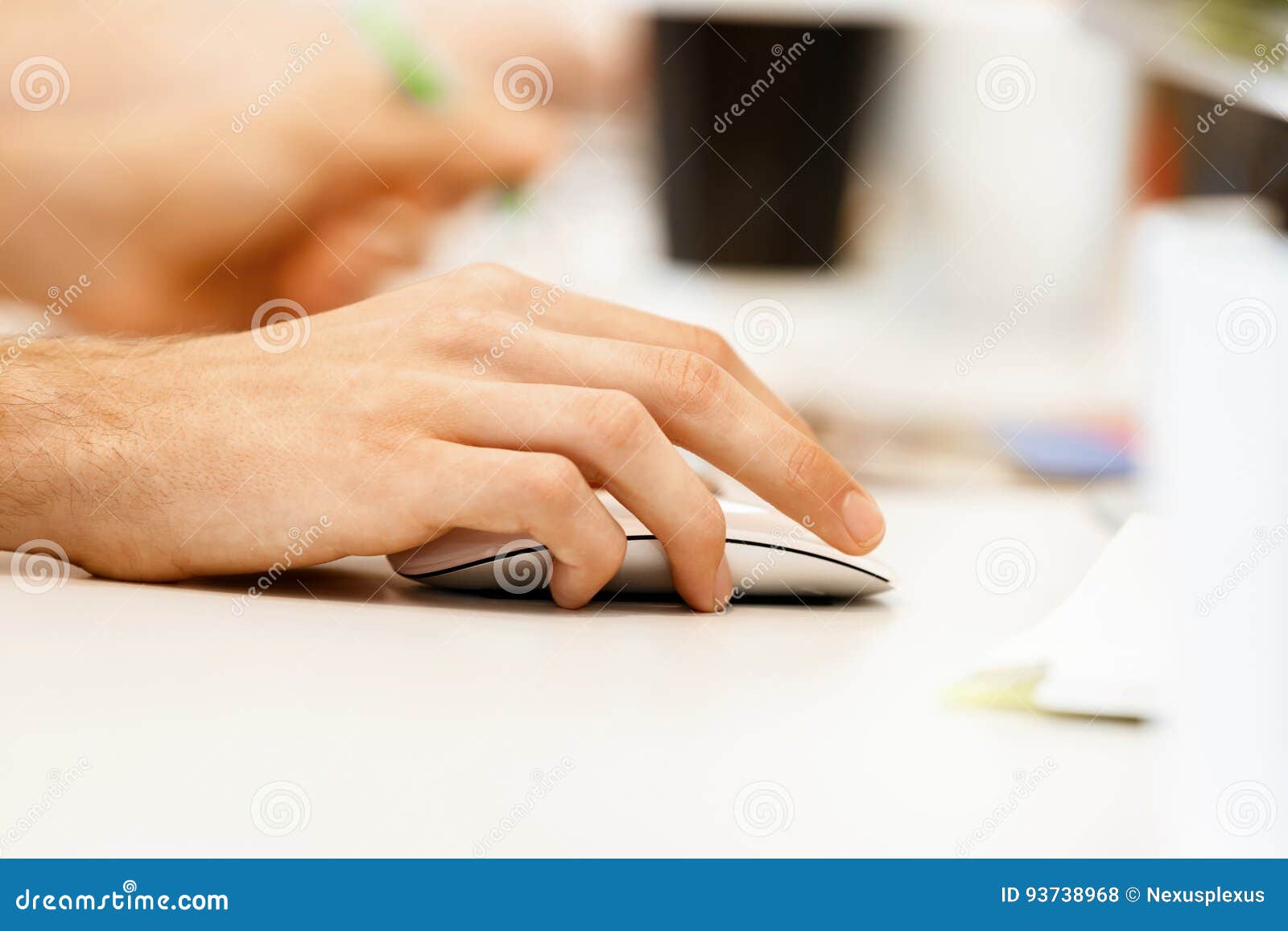 Hand Holding Computer Mouse Stock Photo - Image of communication ...