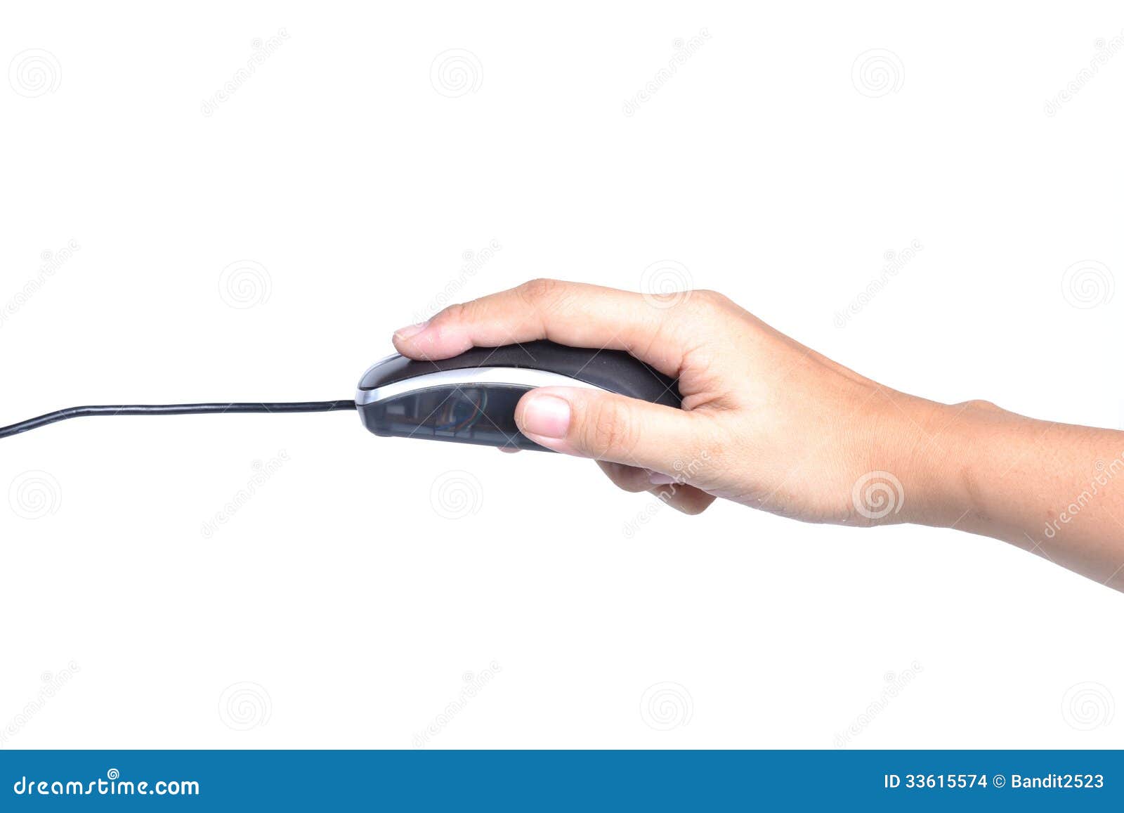 Hand Holding Computer Mouse Stock Photo - Image of button, press: 33615574
