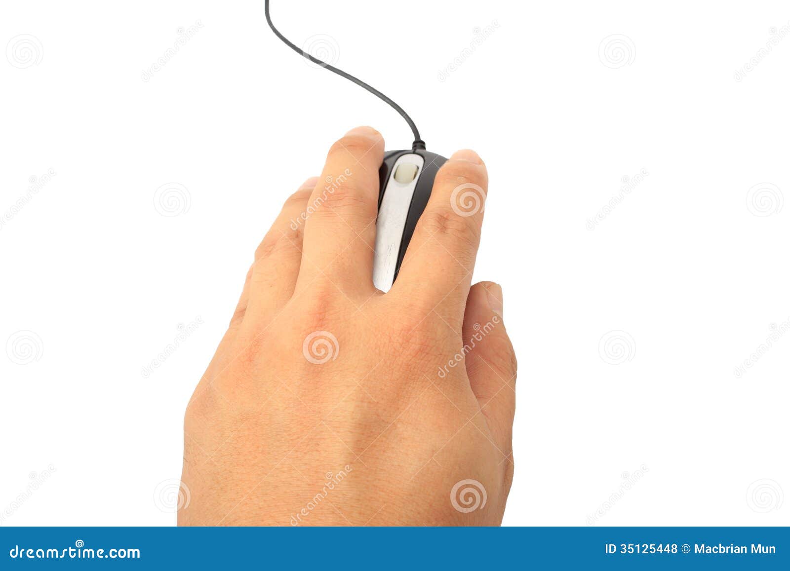 Hand Holding Computer Mouse Stock Photo - Image of closeup, computer ...