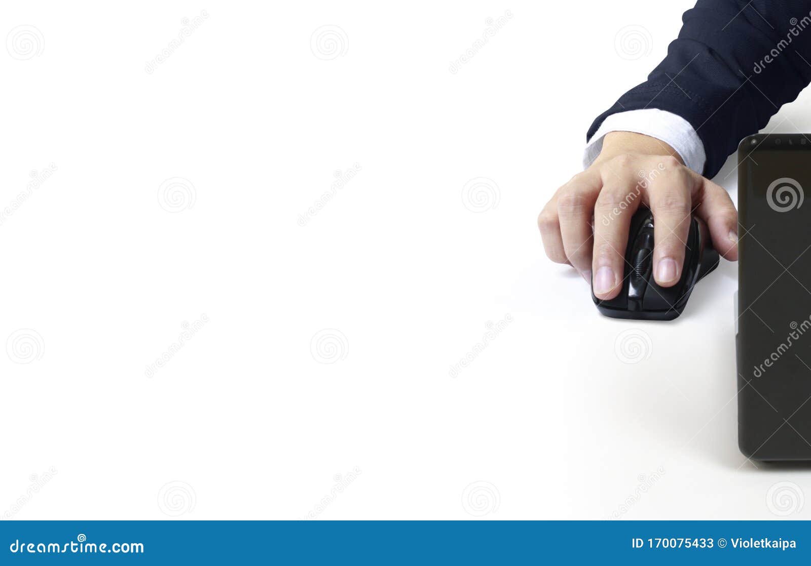 Hand Holding Computer Mouse. Technology Network Stock Image - Image of ...