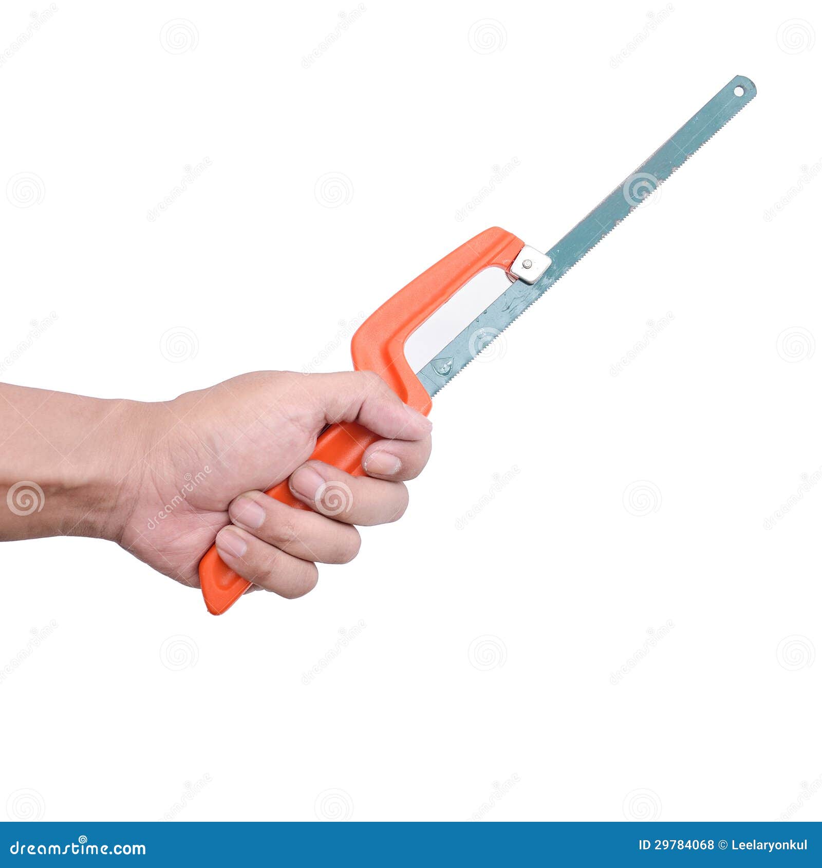 Hand with saw stock photo. Image of isolated, white, hand - 29784068
