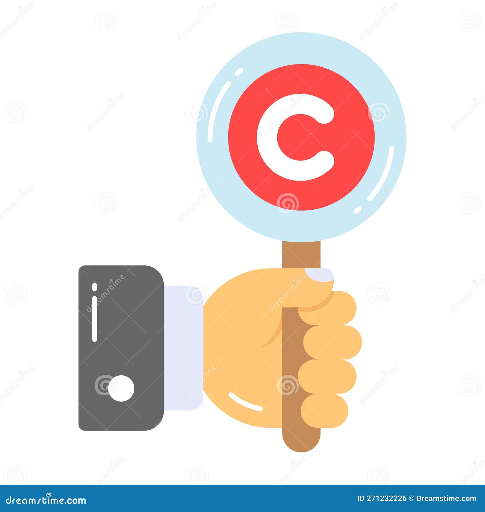 Hand Holding Copyright Banner Vector Design of Copyright Stock Vector ...