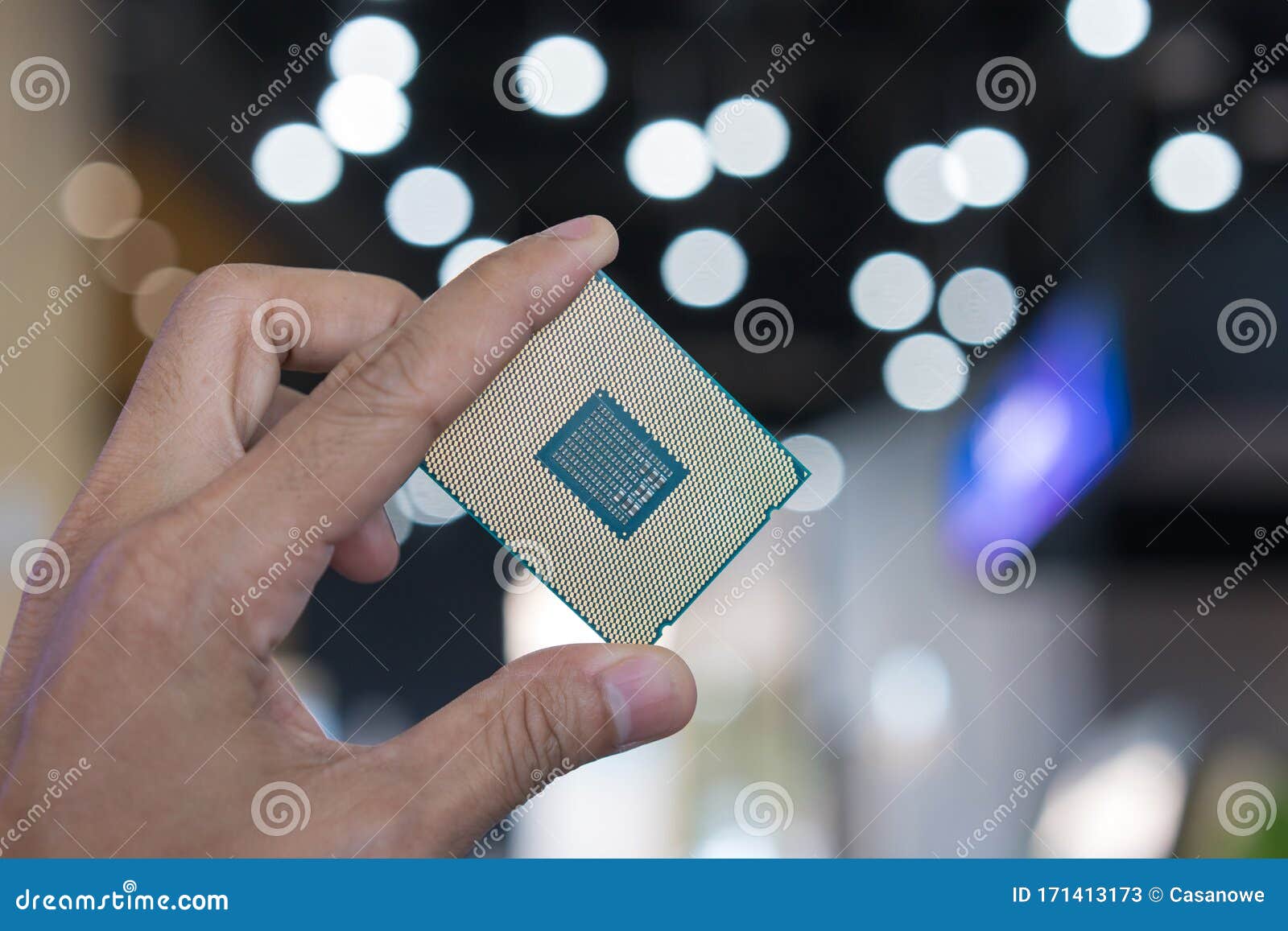 Hand Holding Cpu Chip. Artificial Intelligence and Technology Concept ...