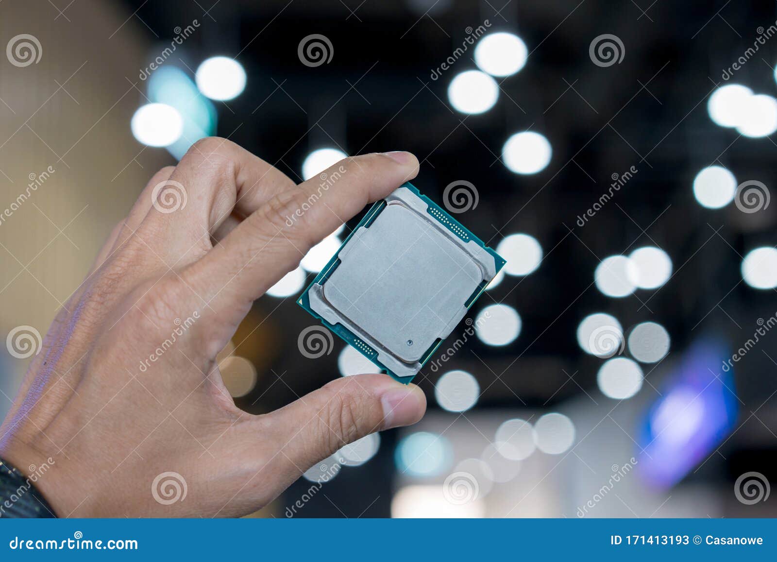 Hand Holding Cpu Chip. Artificial Intelligence and Technology Concept ...