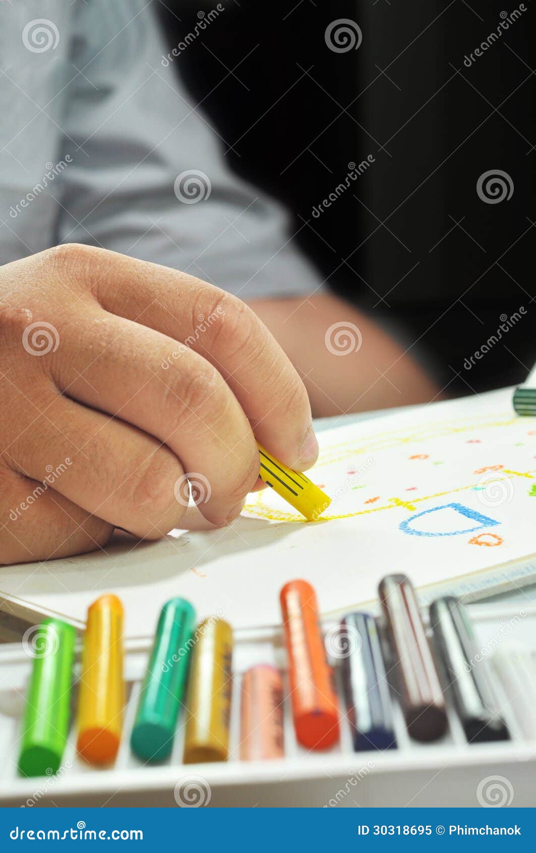 Hand holding a Crayon stock image. Image of vivid, group - 30318695