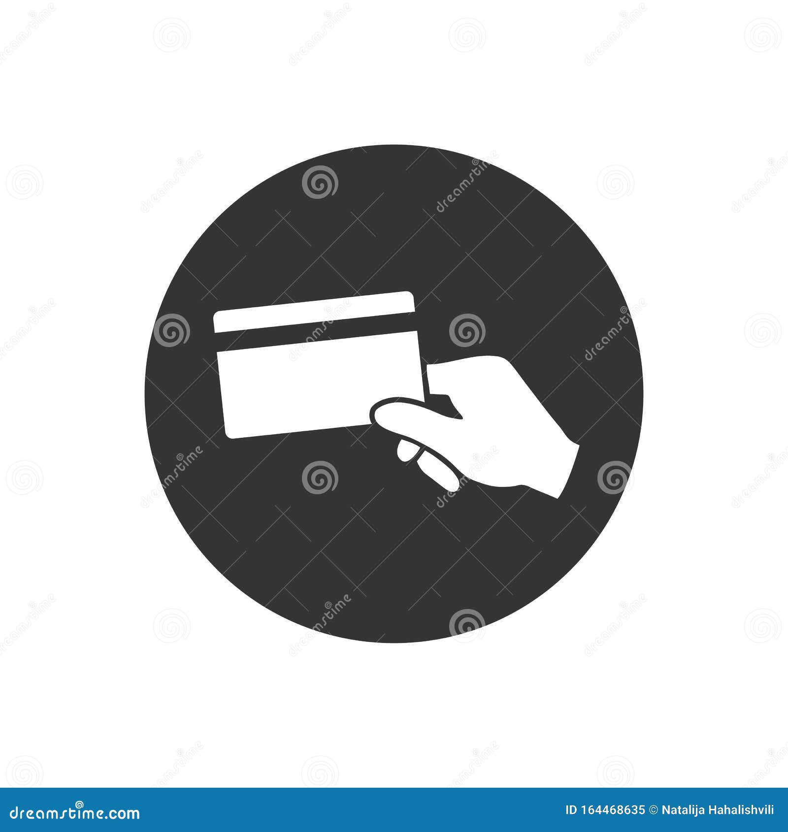 Hand Holding a Credit Card Icon. Stock Vector - Illustration of finger ...