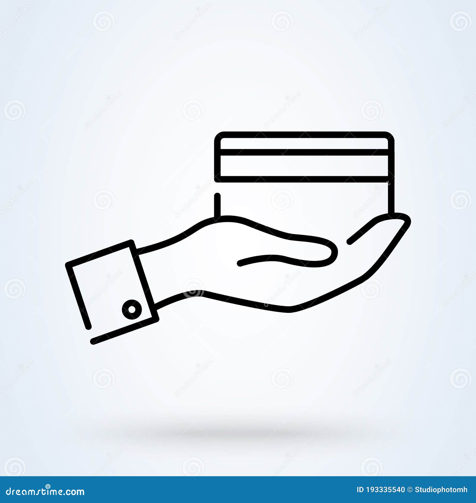 Hand Holding a Credit Card. Payment with Card Thin Line Icon, Vector ... Hand Holding a Credit Card. Payment with Card Thin Line Icon, Vector ...