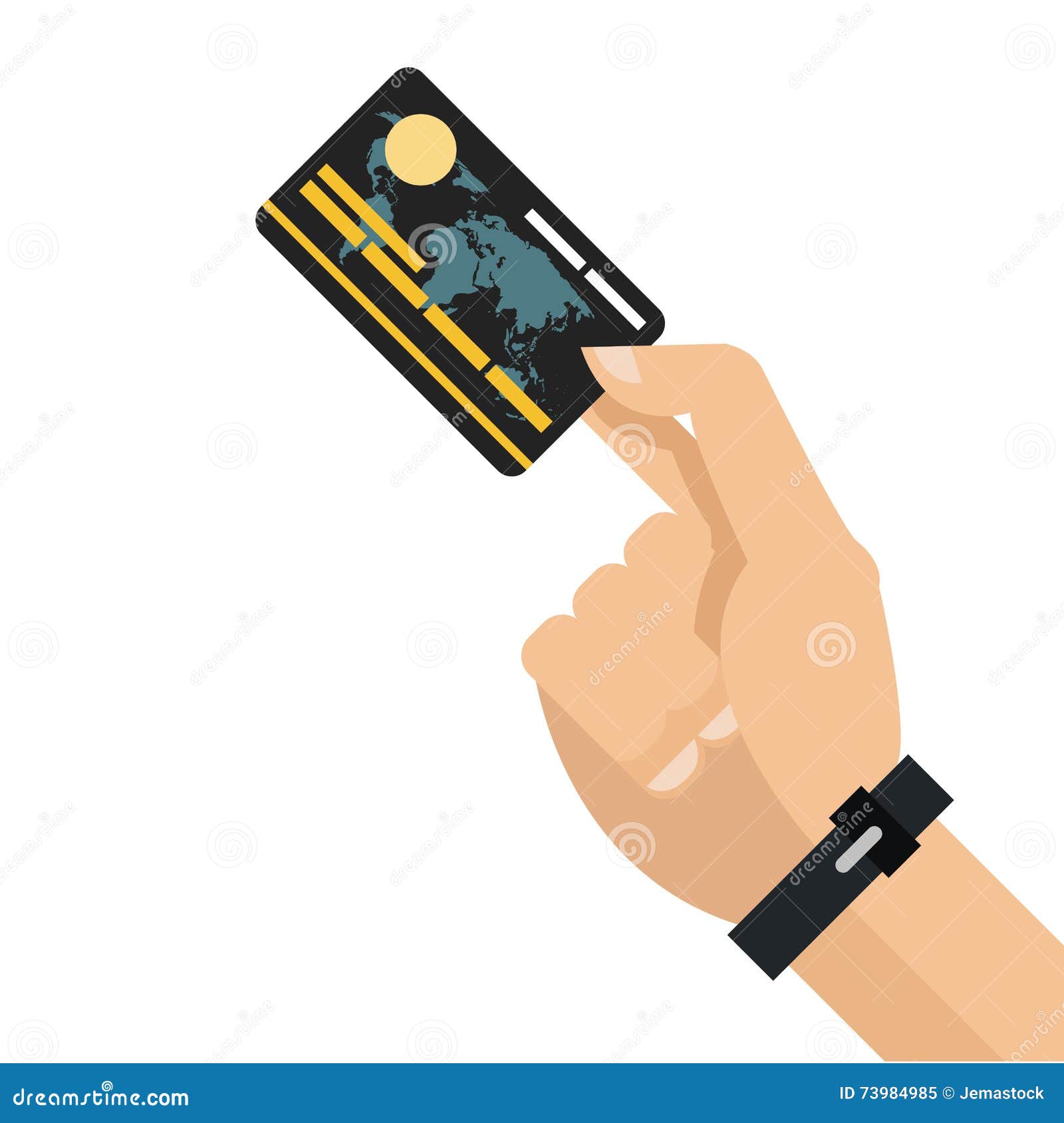 Hand Holding Credit or Debit Card Icon Stock Illustration ...