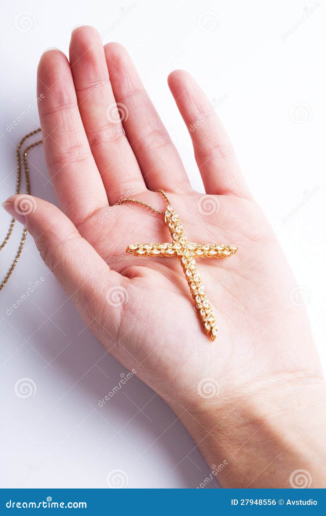 Hand holding a cross stock photo. Image of faithful, white - 27948556