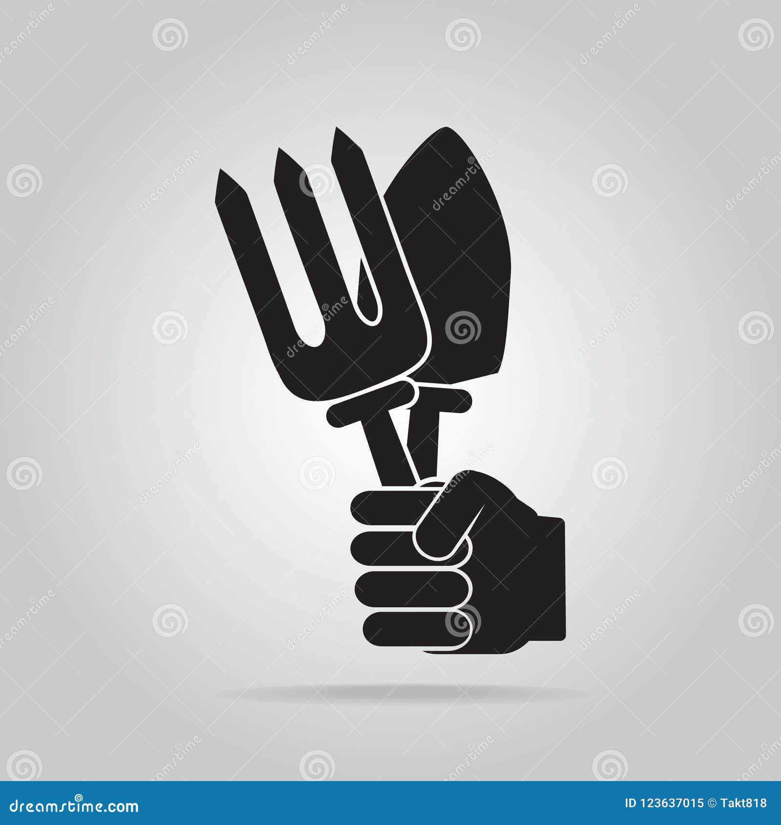 Hand Holding with Cultivation Tool Icon Stock Vector - Illustration of ...