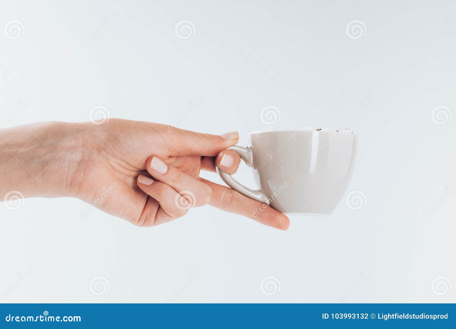 Hand holding cup of coffee stock photo. Image of partial - 103993132