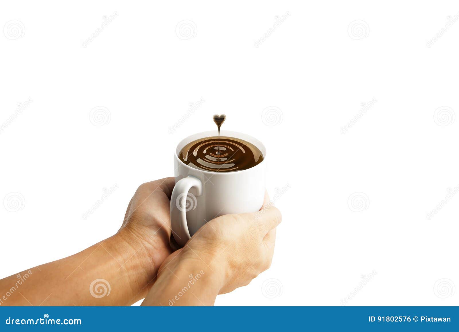 Hand holding a cup of love stock photo. Image of love - 91802576