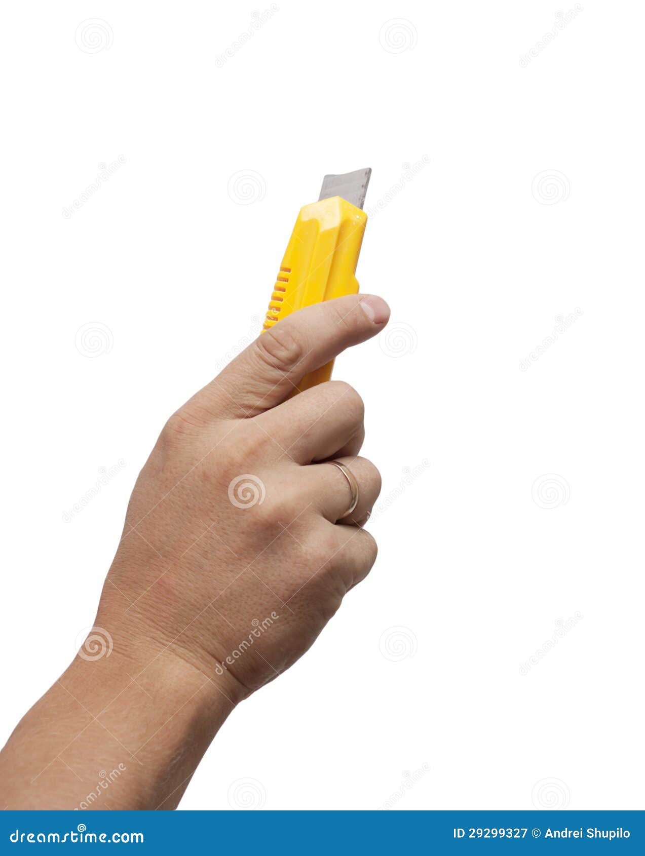 Hand Holding Cutting Knife Tool Stock Image - Image of plastic ...