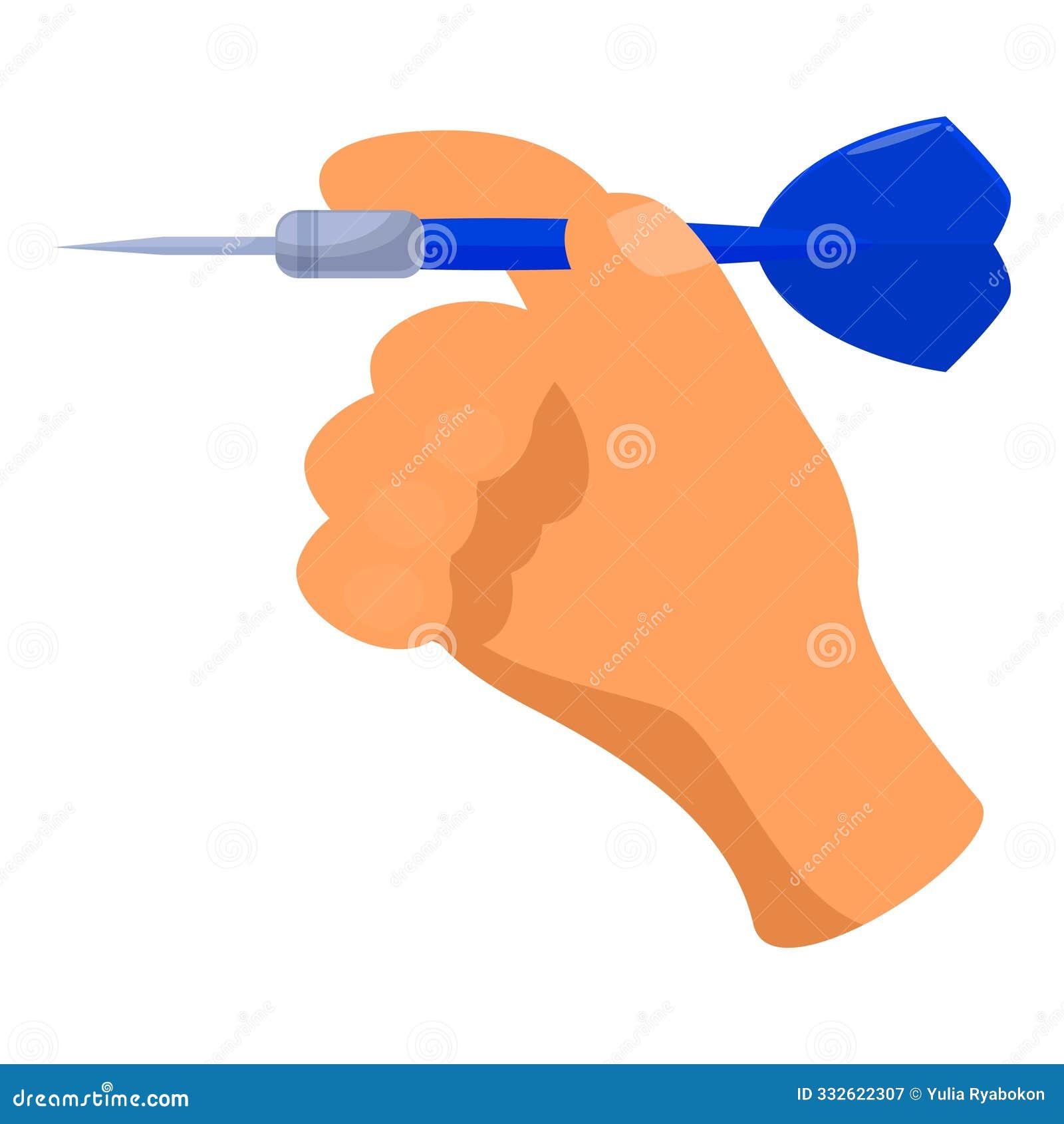 Hand Holding Dart for Playing Darts Game Stock Illustration ...