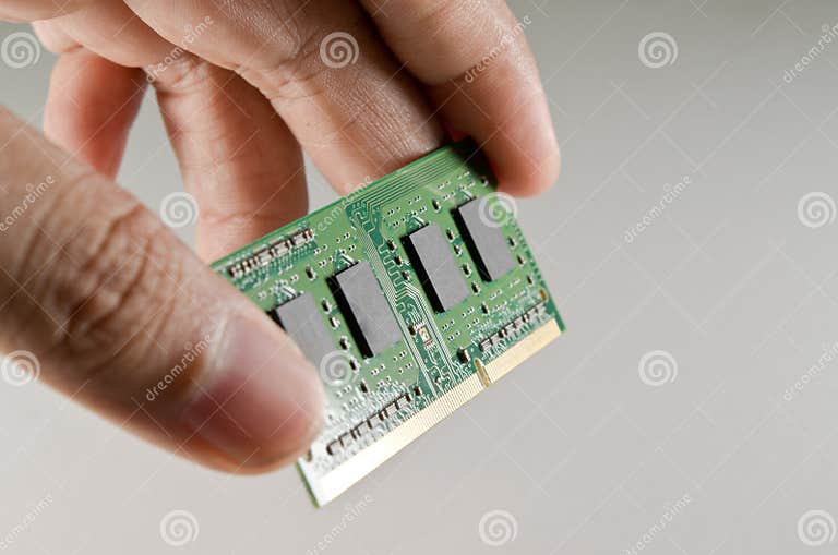 Hand holding DDR memory stock image. Image of digital - 24561103