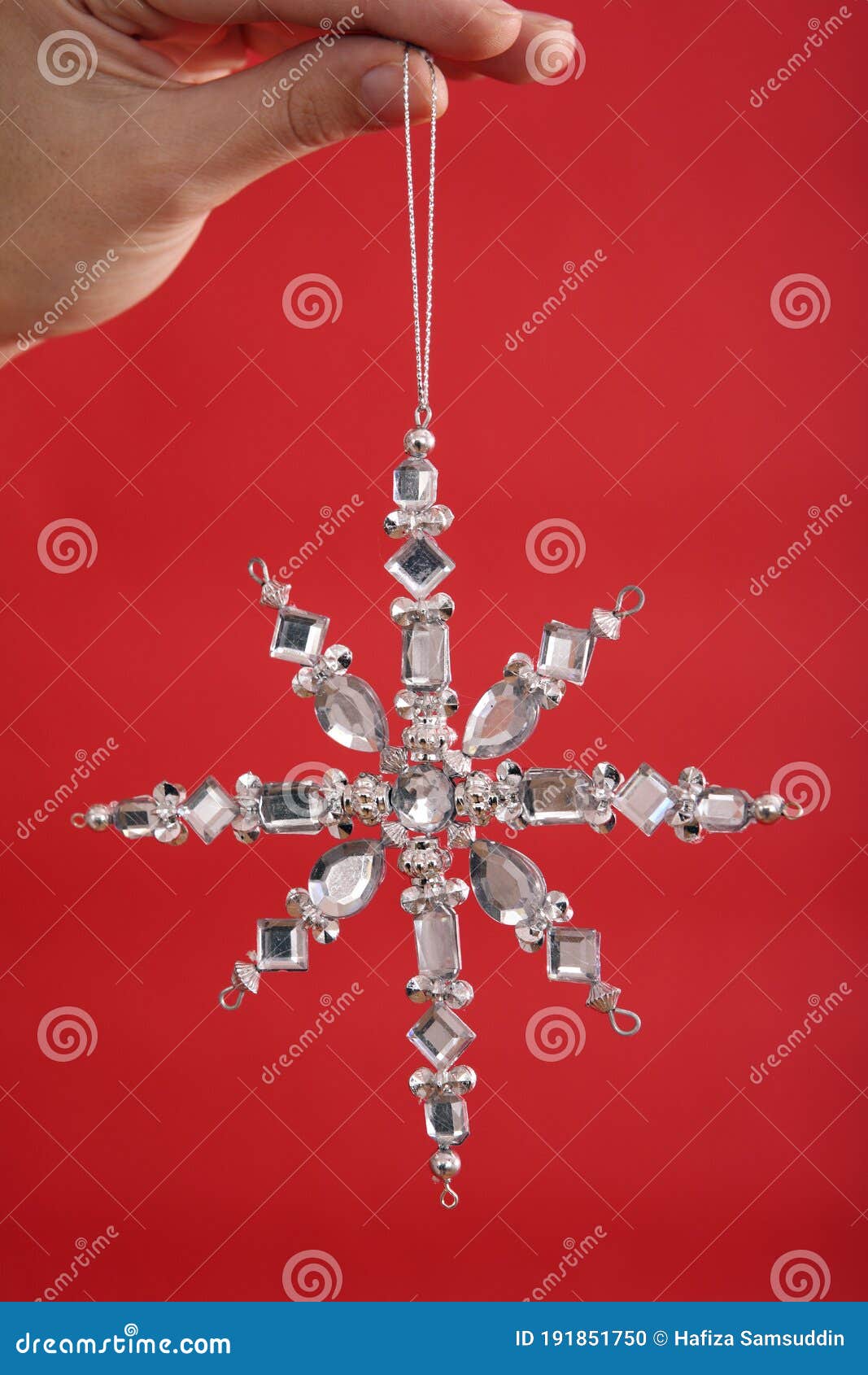 Hand Holding a Decorative Snowflake. Conceptual Image Stock Photo ...