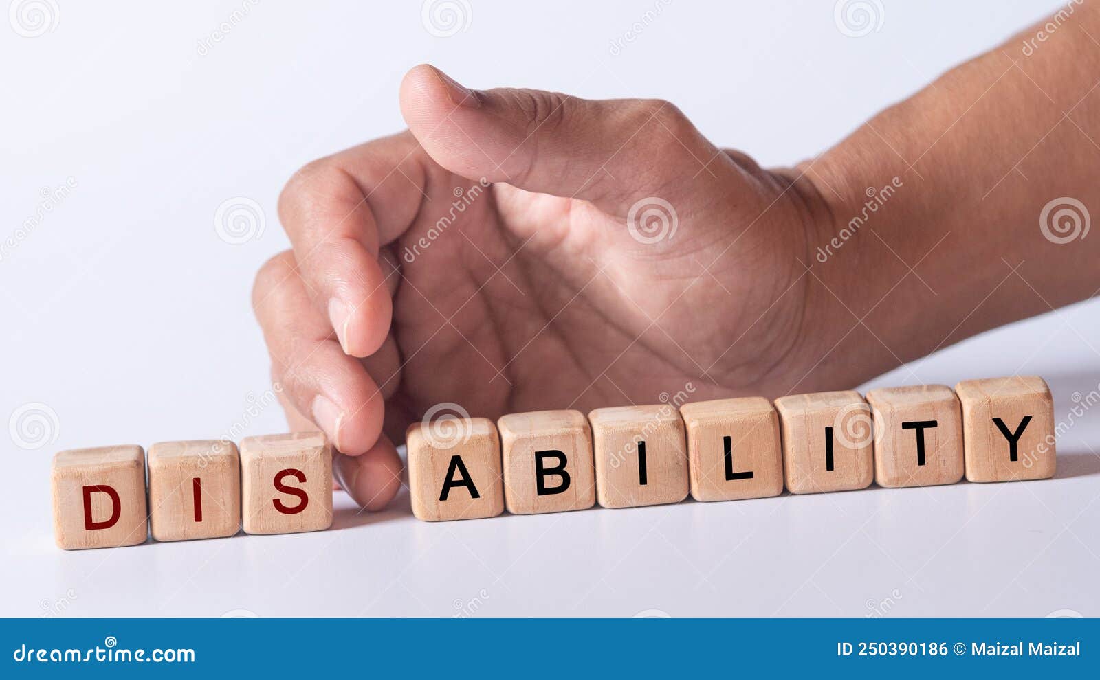Hand Holding Dice with Text for Illustration of `Ability or Disability ...