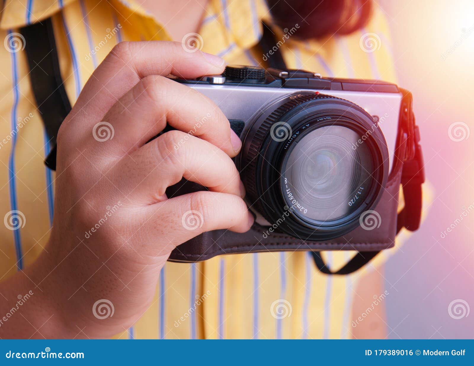 Hand Holding Digital Camera . Stock Photo - Image of beautiful, retro ...