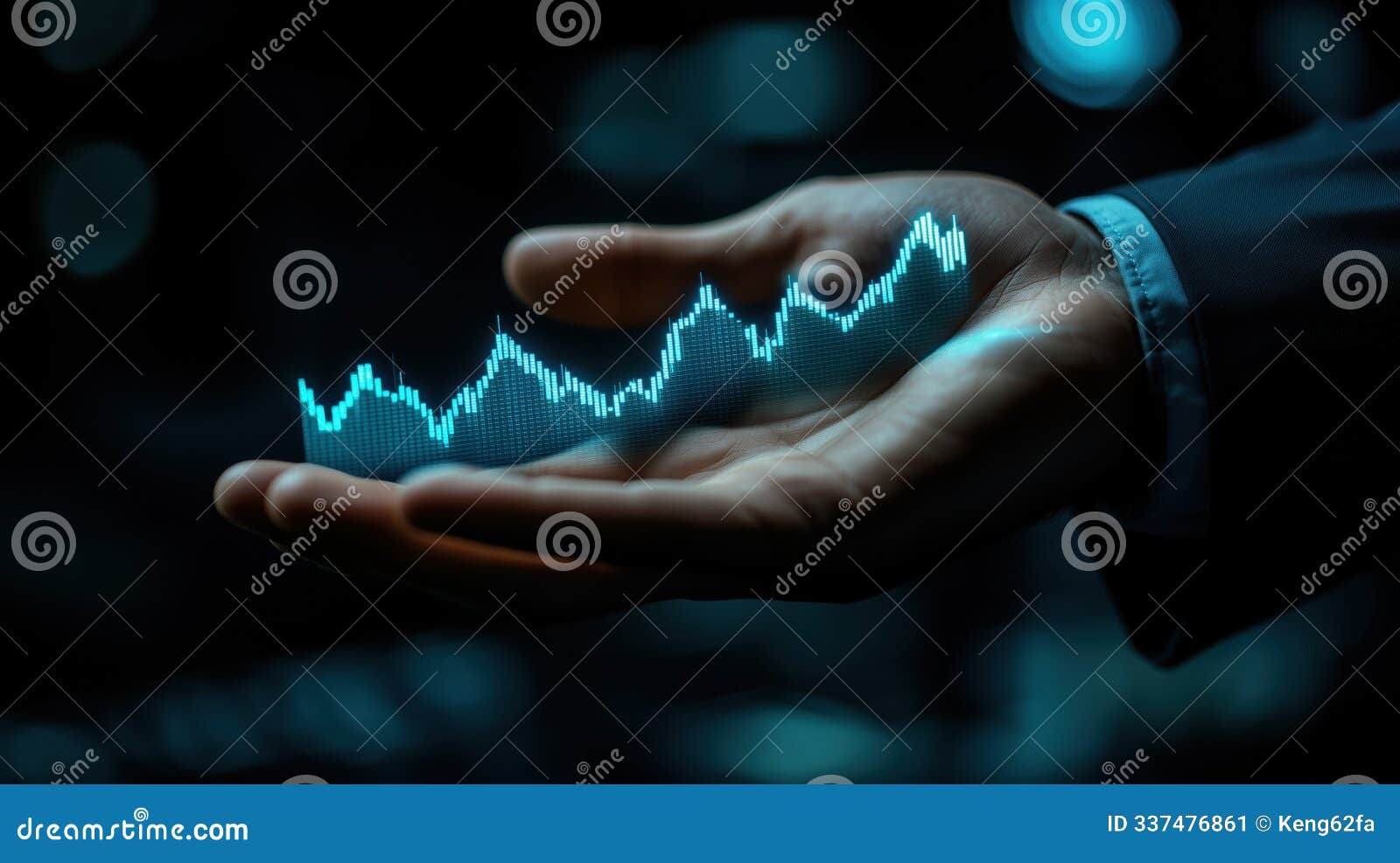 Hand Holding Digital Chart Showing Rising Trend, Symbolizing Growth and ...