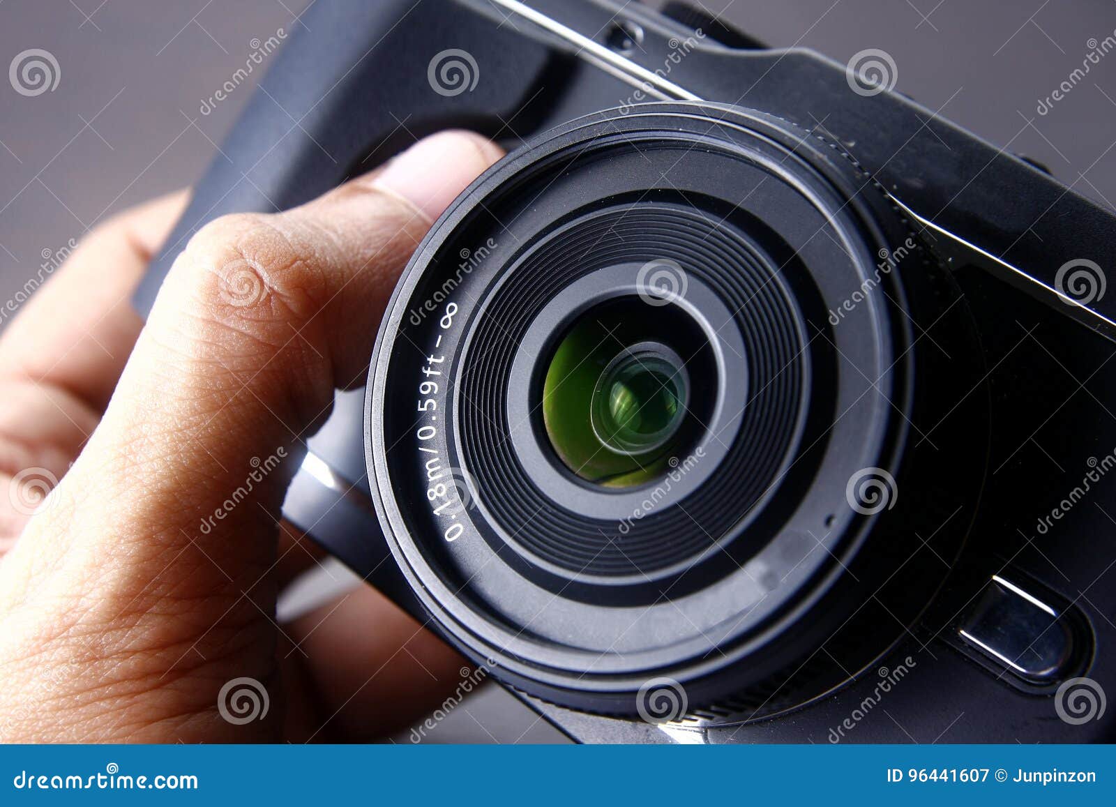 Hand Holding a Digital Mirrorless Camera Stock Image - Image of milc ...