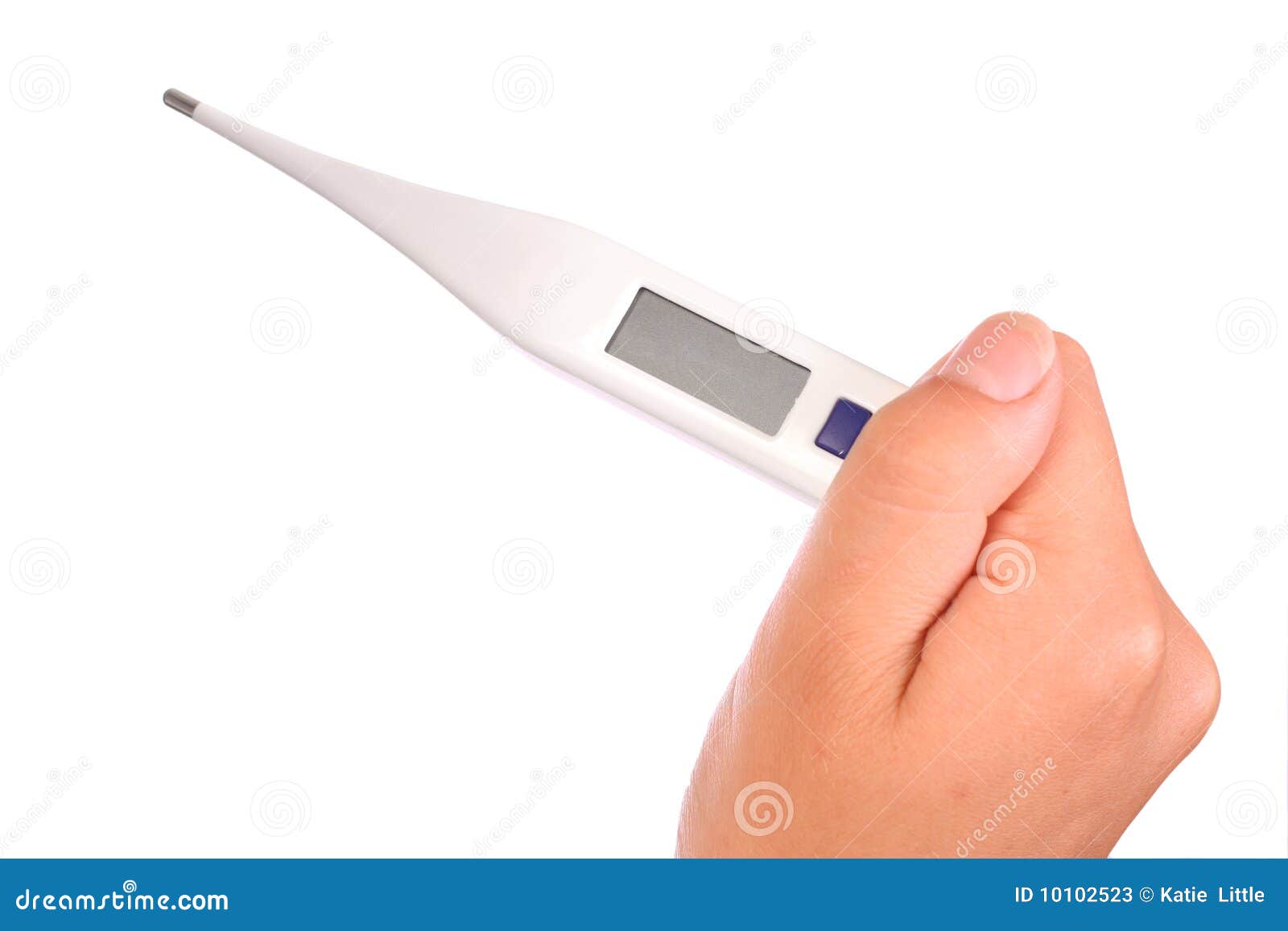 Hand Holding Digital Thermometer Stock Image - Image of temperature ...