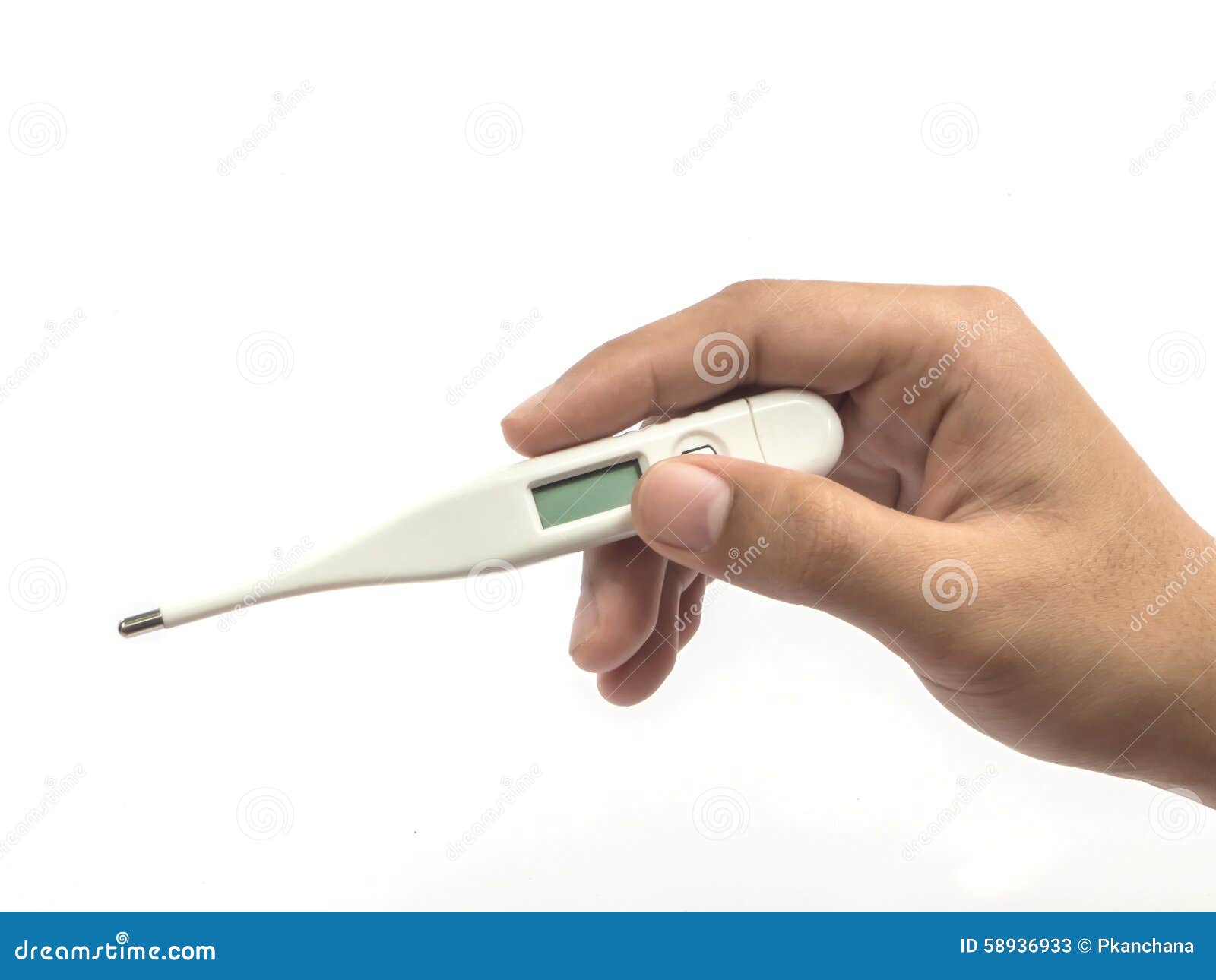 Hand Holding Digital Thermometer Stock Image - Image of finger, holding ...