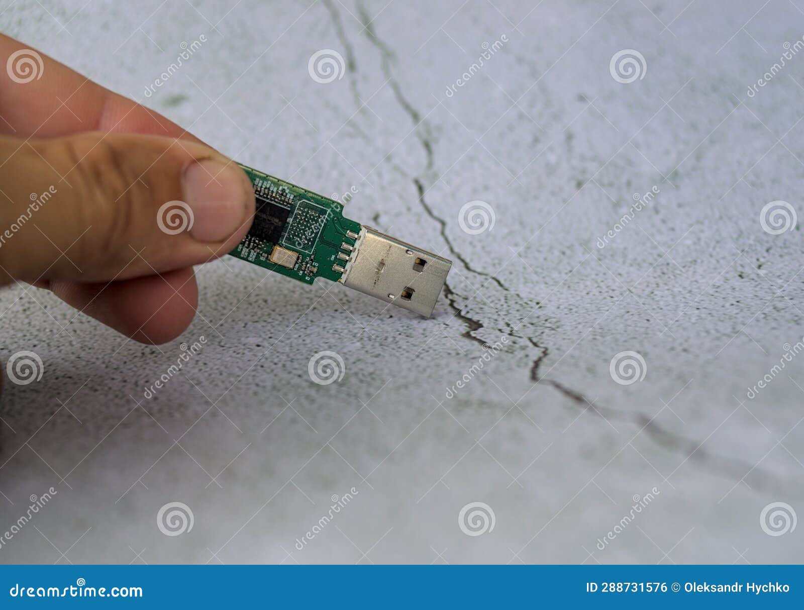 Hand Holding Disassembled USB Memory Stick Stock Photo - Image of ...