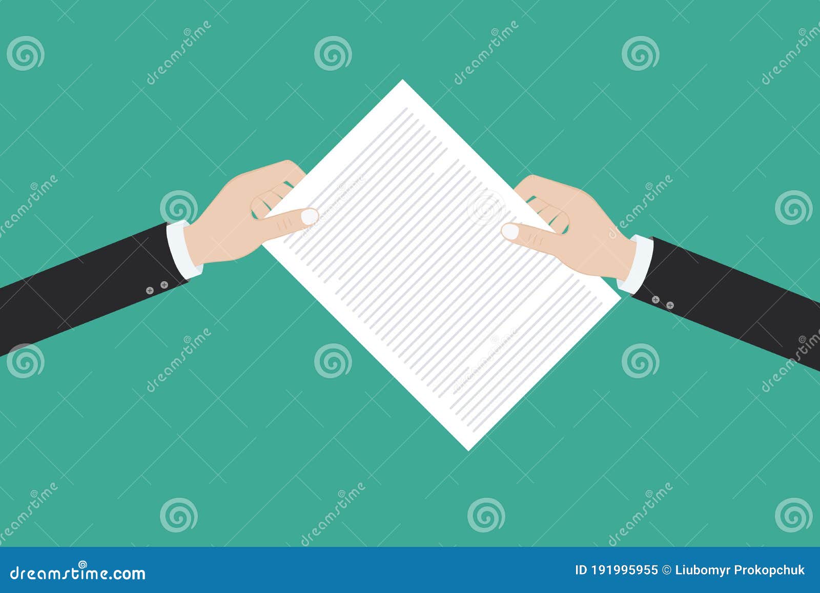 Hand Holding the Document. Vector Flat Illustration Stock Vector ...