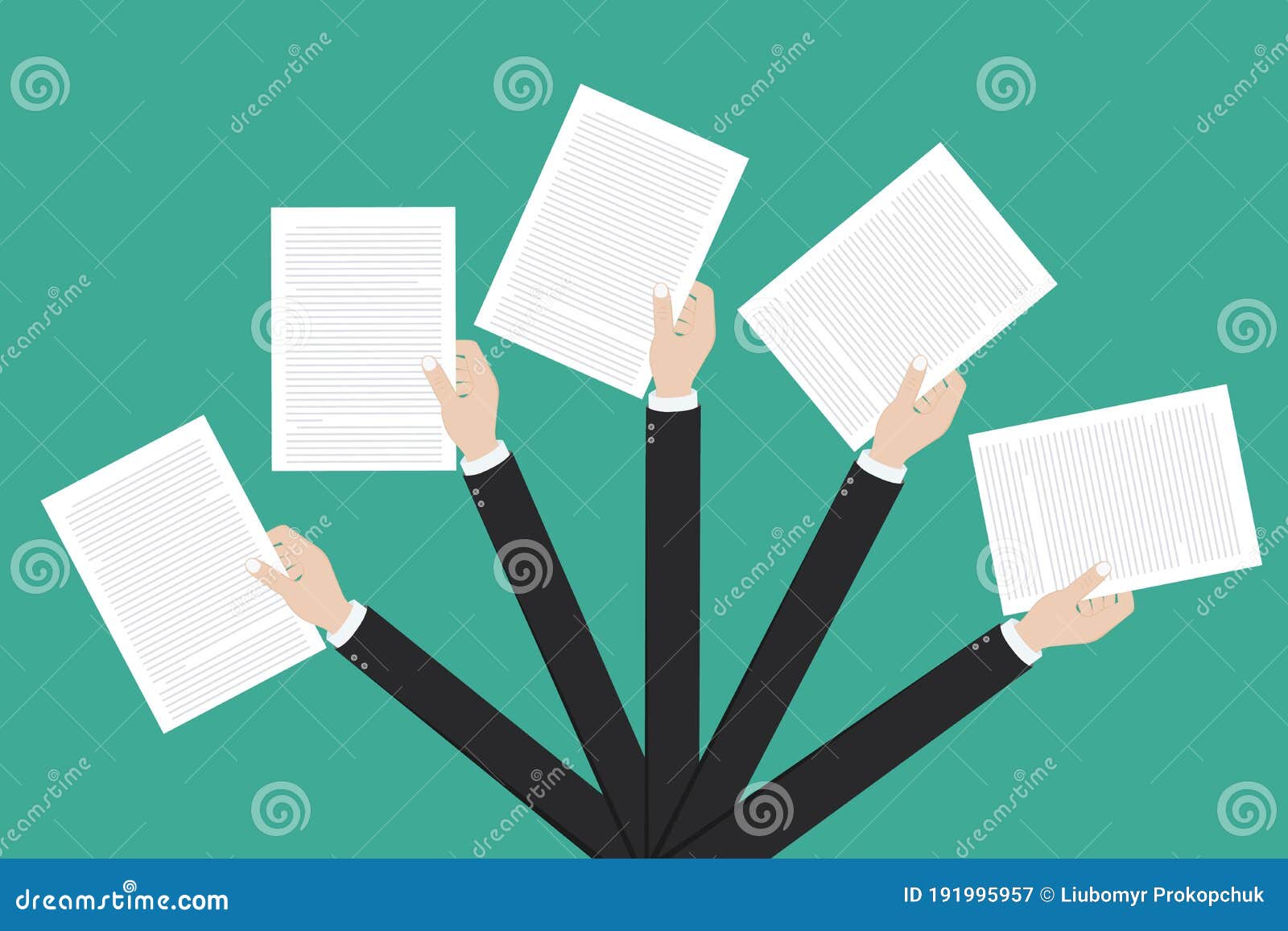 Hand Holding the Document. Vector Flat Illustration Stock Vector ...
