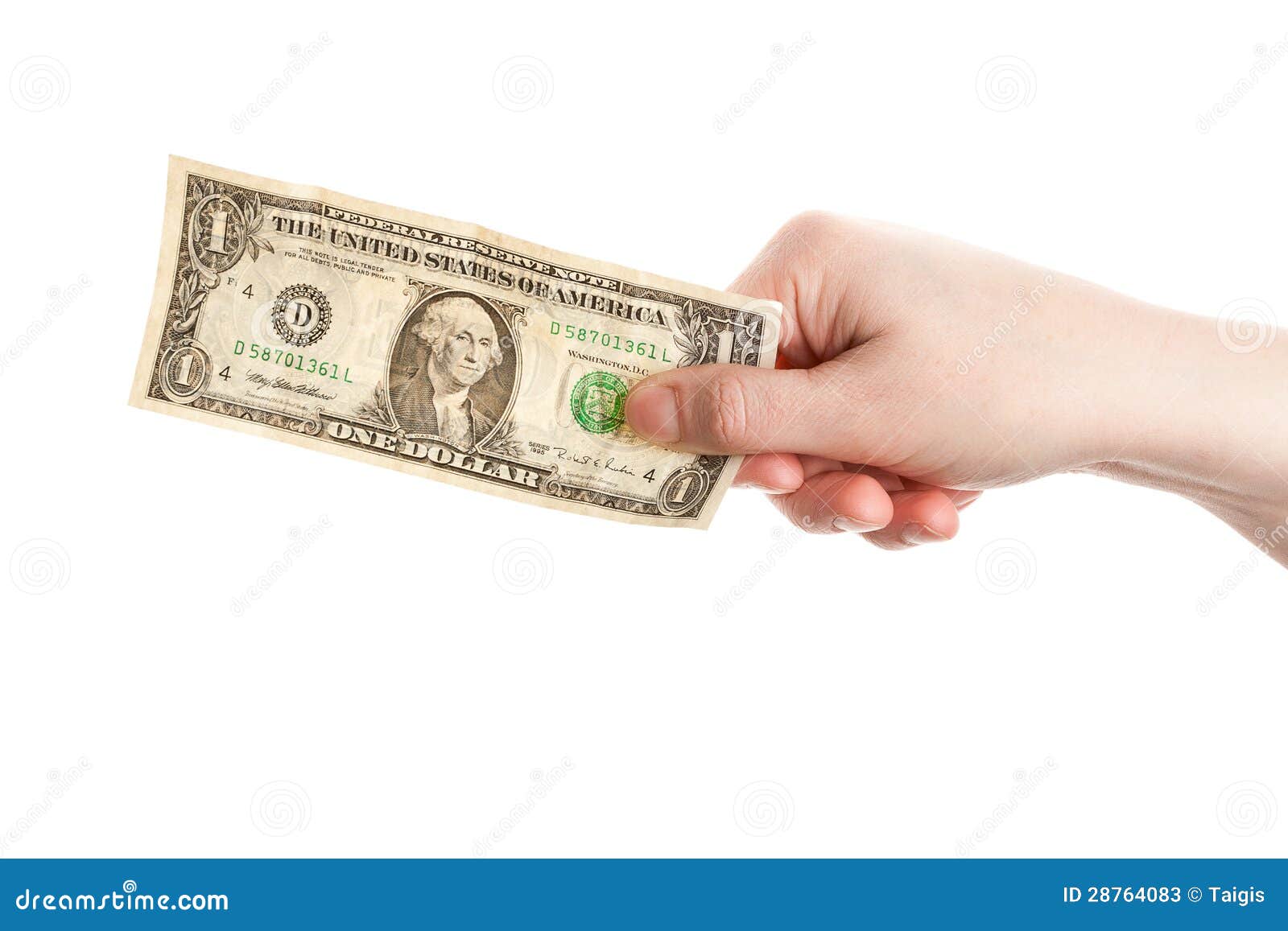 Hand holding dollar stock image. Image of finger, investment - 28764083