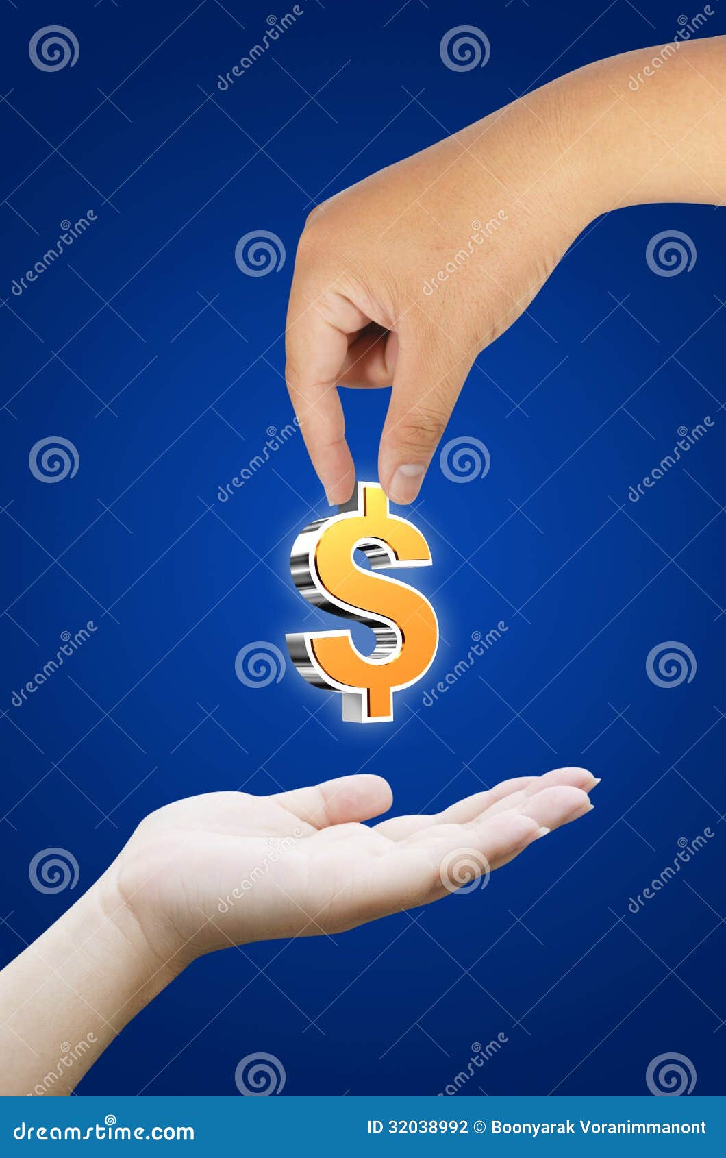 Hand holding dollar symbol stock photo. Image of giving - 32038992