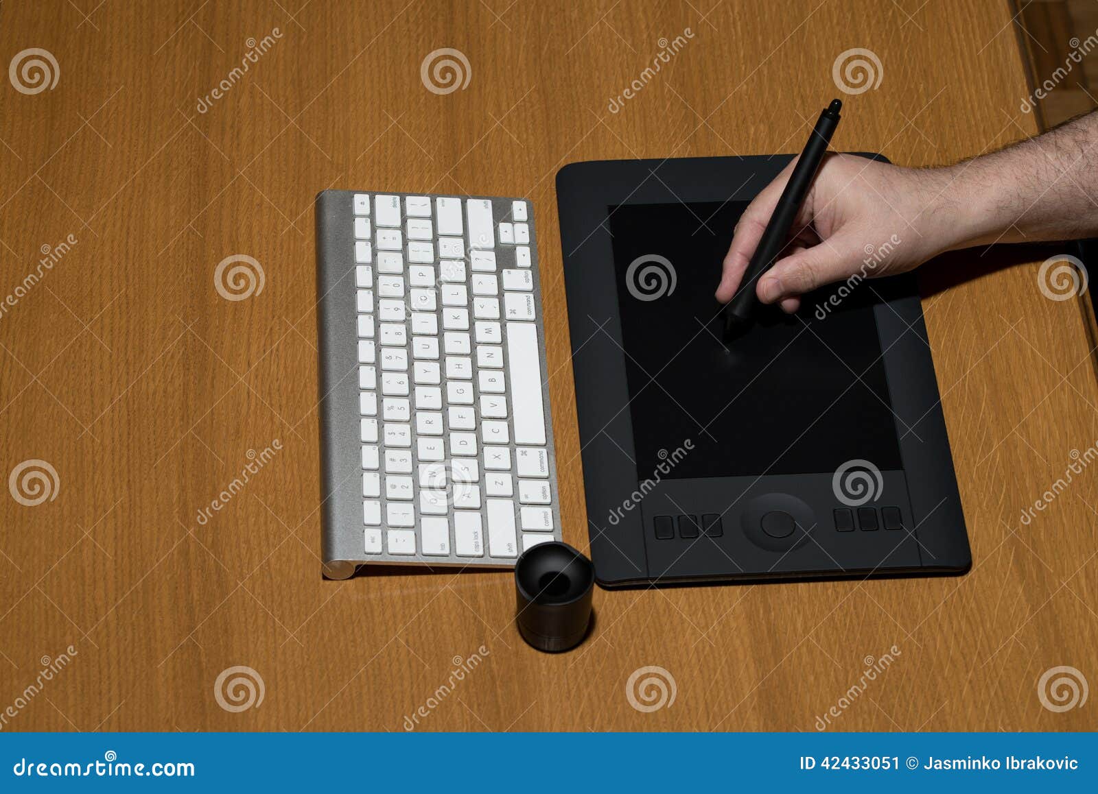 Hand Holding Drawing Tablet for Graphic Designer Stock Image - Image of ...