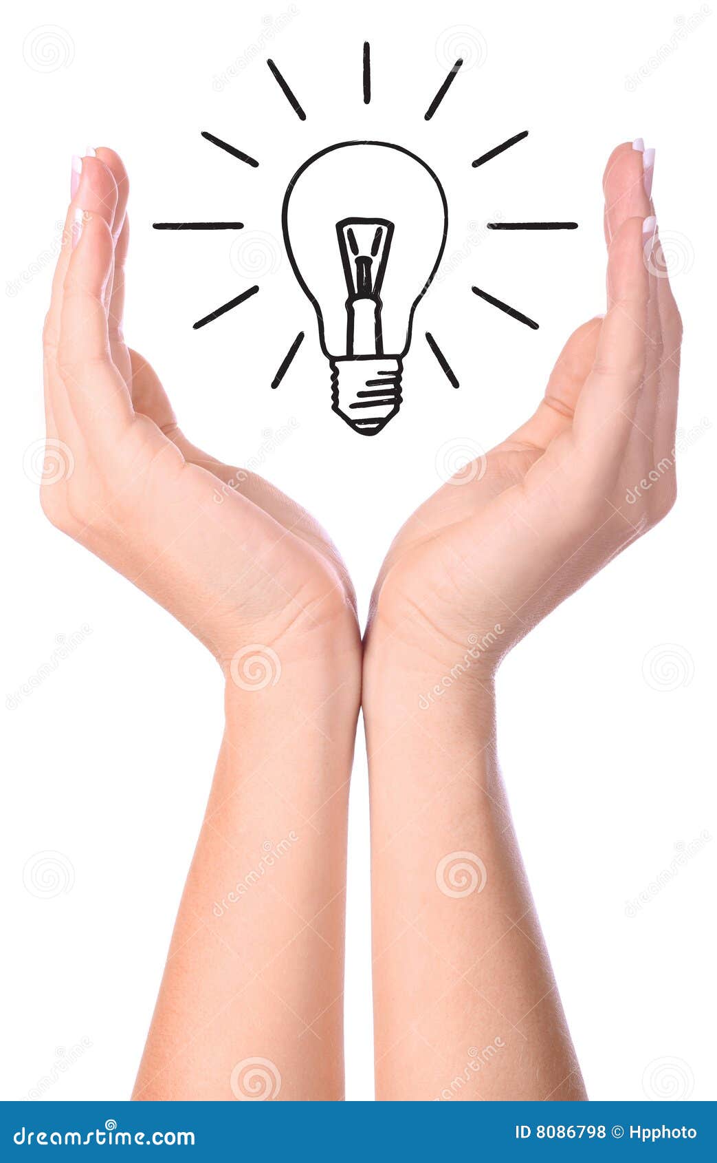Hand Holding Drawn Light Bulb Stock Photo - Image of inspiration ...