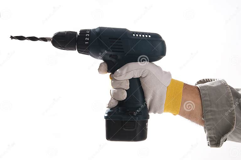 Hand Holding Drilling Machine Stock Image - Image of drilling ...