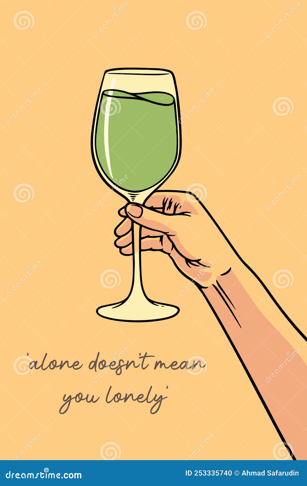Hand Holding Drink Motivation Concept Vector Illustration Stock ...