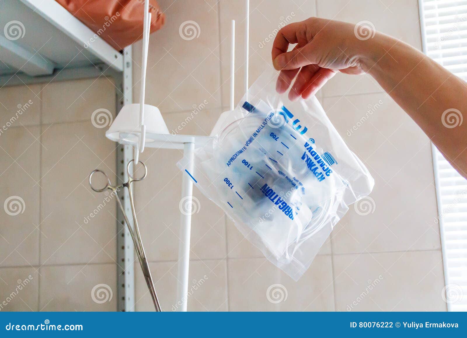 Hand Holding Drop Counter in Bag Stock Photo - Image of tooling ...